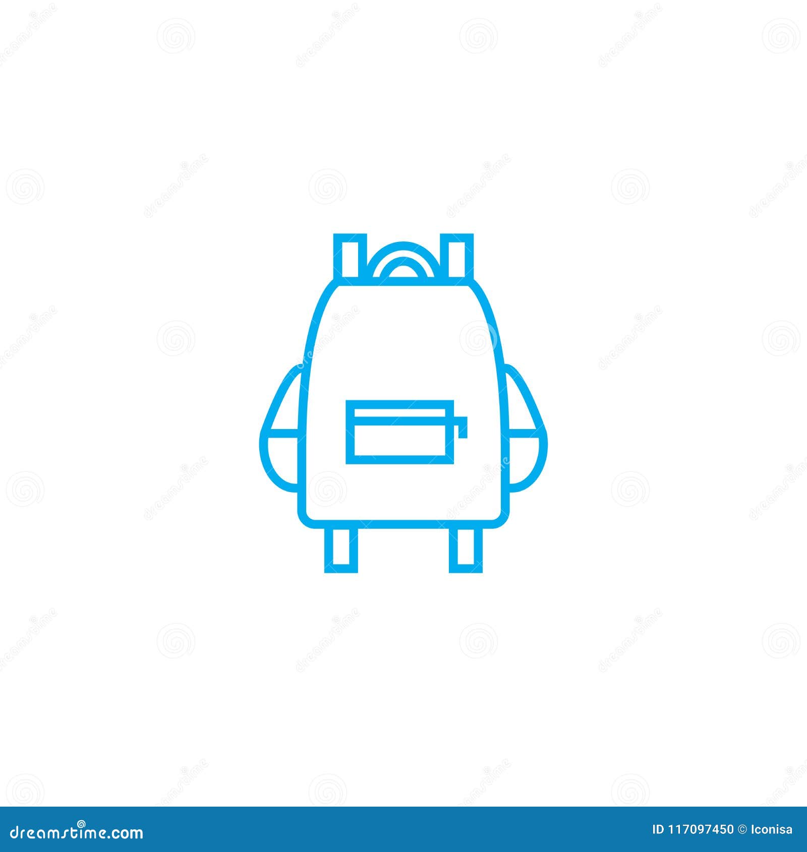 School Bag Linear Icon Concept. School Bag Line Vector Sign, Symbol ...