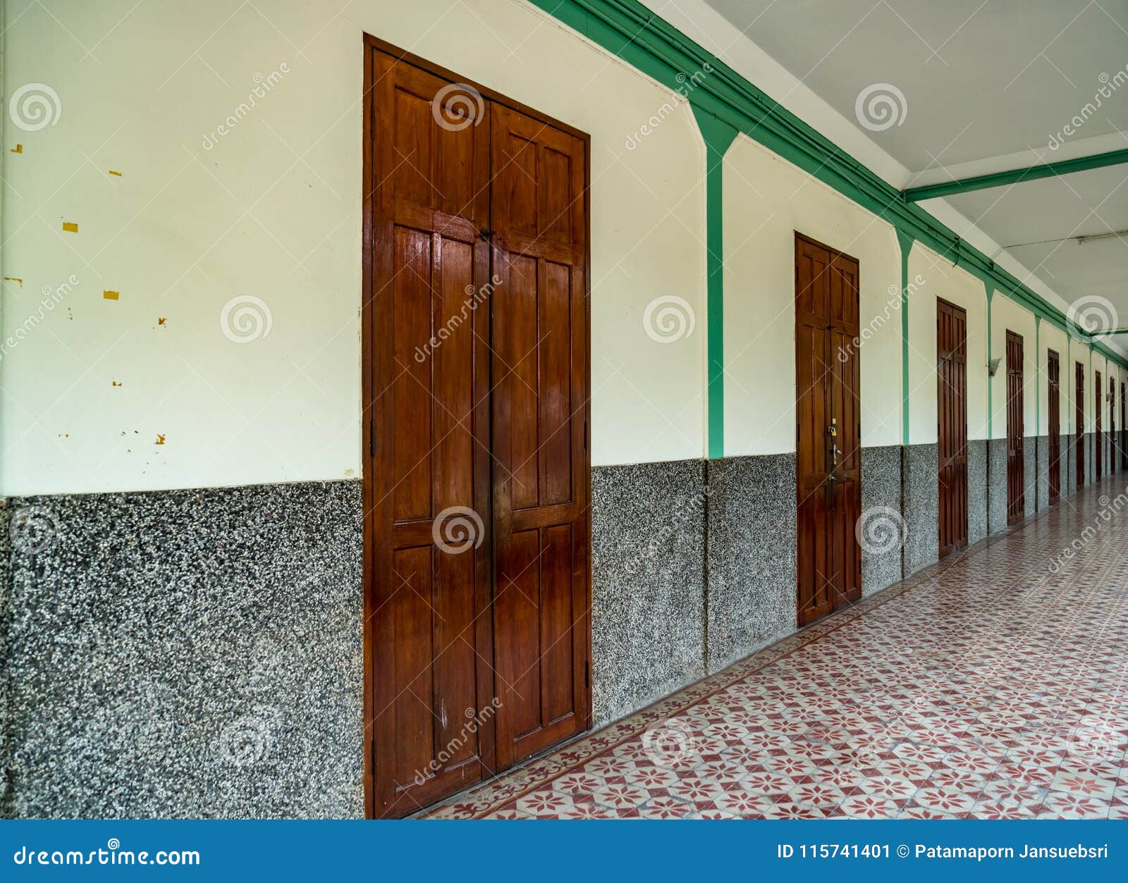 School balcony stock image. Image of wooden, antique - 115741401