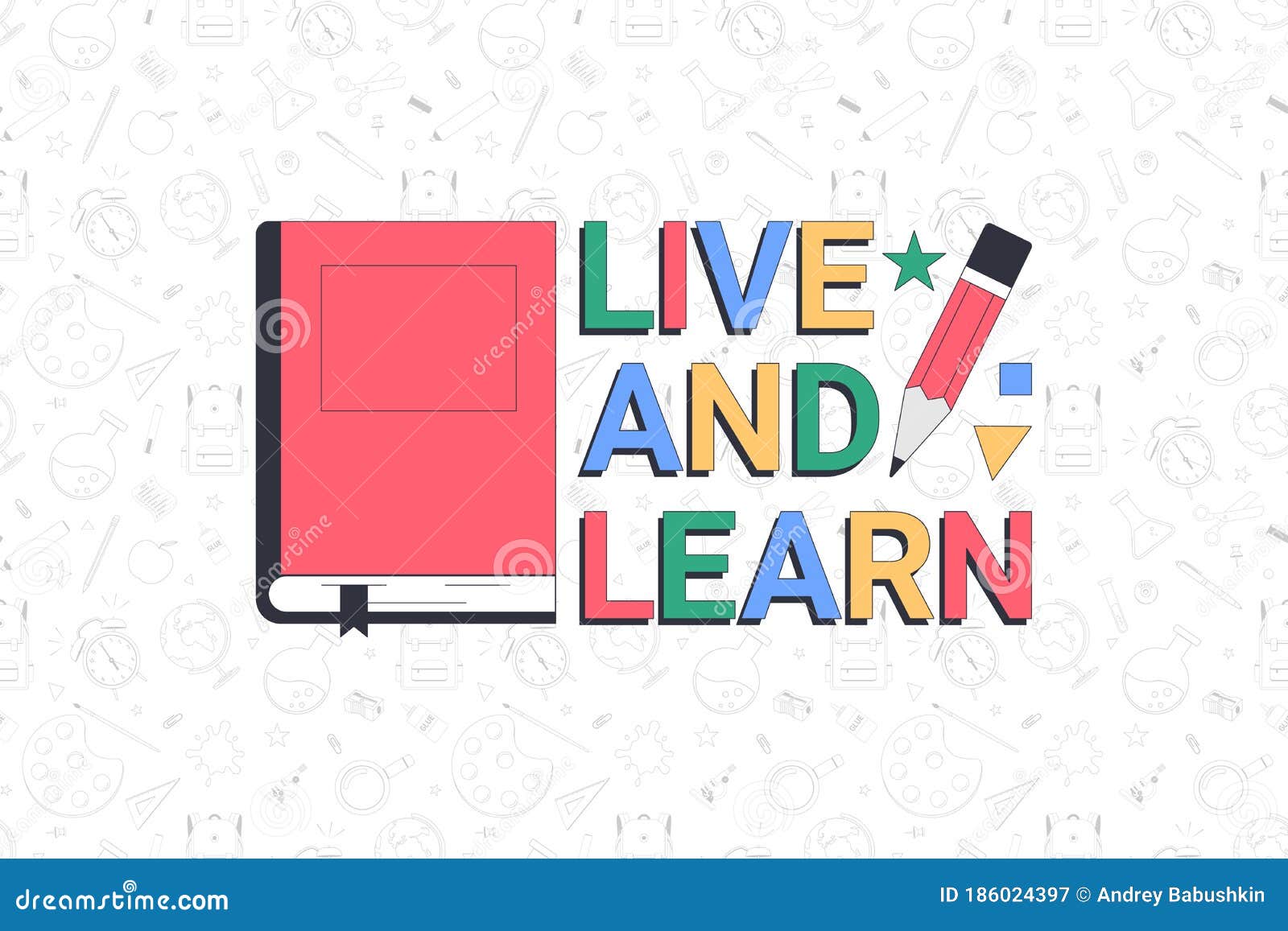 School Banner Template with Typographic Elements Vector 1-1 Stock ...