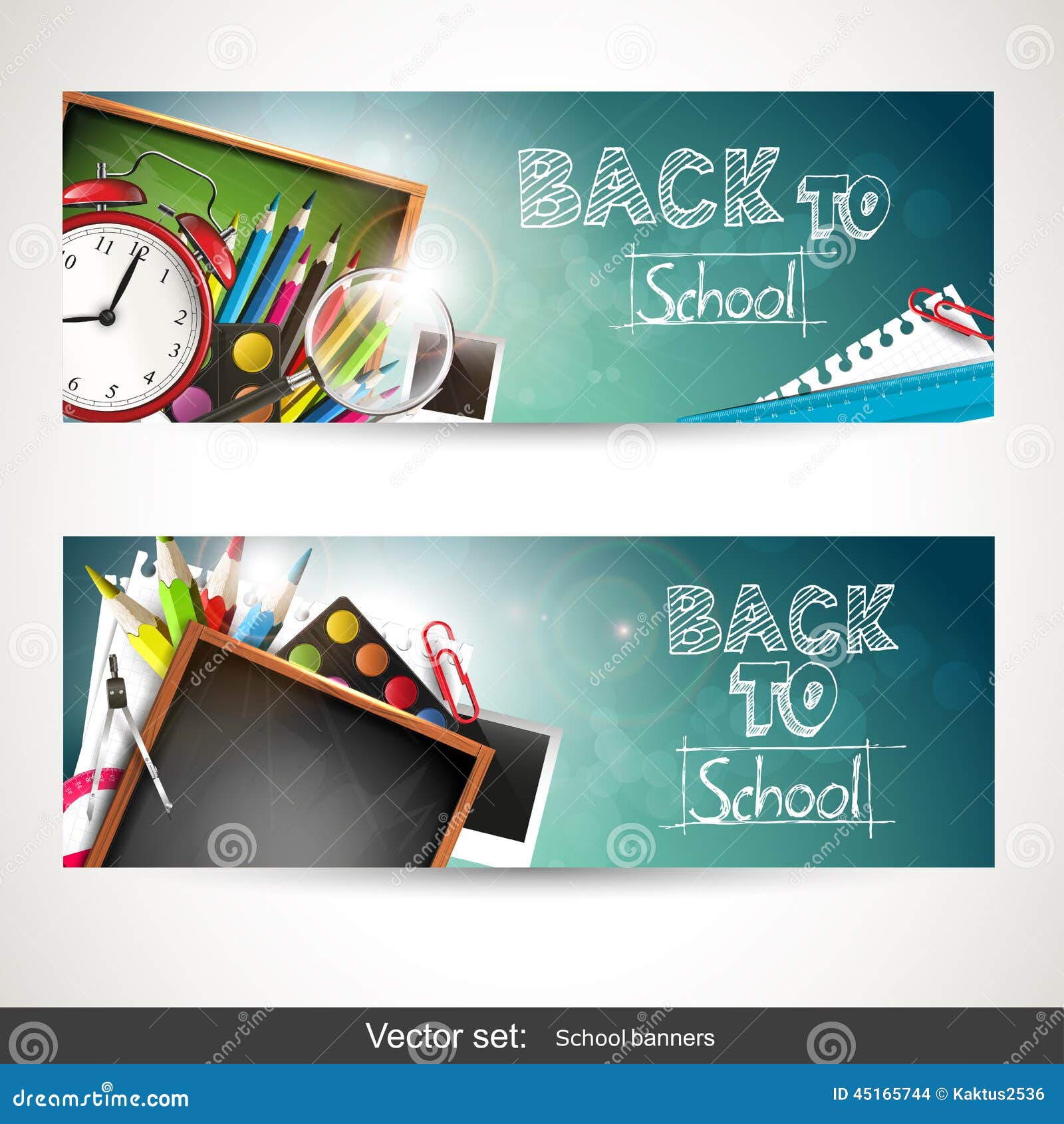 School banners stock vector. Illustration of template - 45165744
