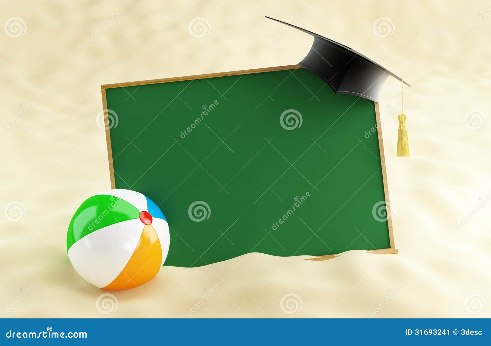 School at the beach, stock illustration. Illustration of bright - 31693241
