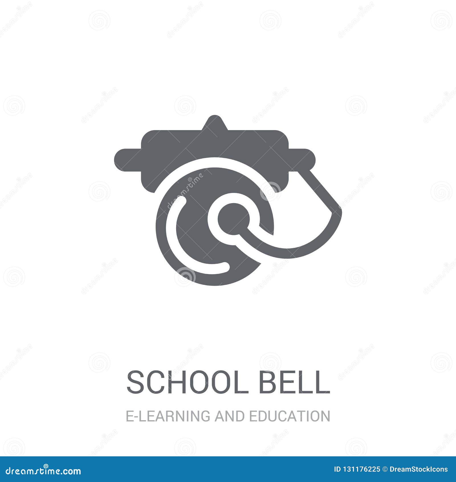 School Bell Icon. Trendy School Bell Logo Concept on White Background ...
