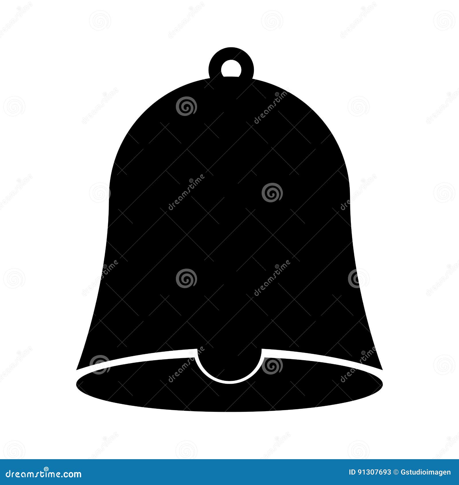 School bell isolated icon stock vector. Illustration of design - 91307693