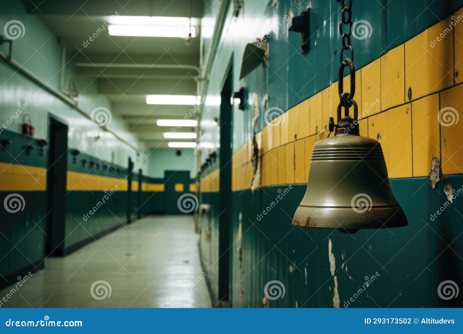 School Bell Swapped with a Prison Alarm Stock Photo - Image of social ...
