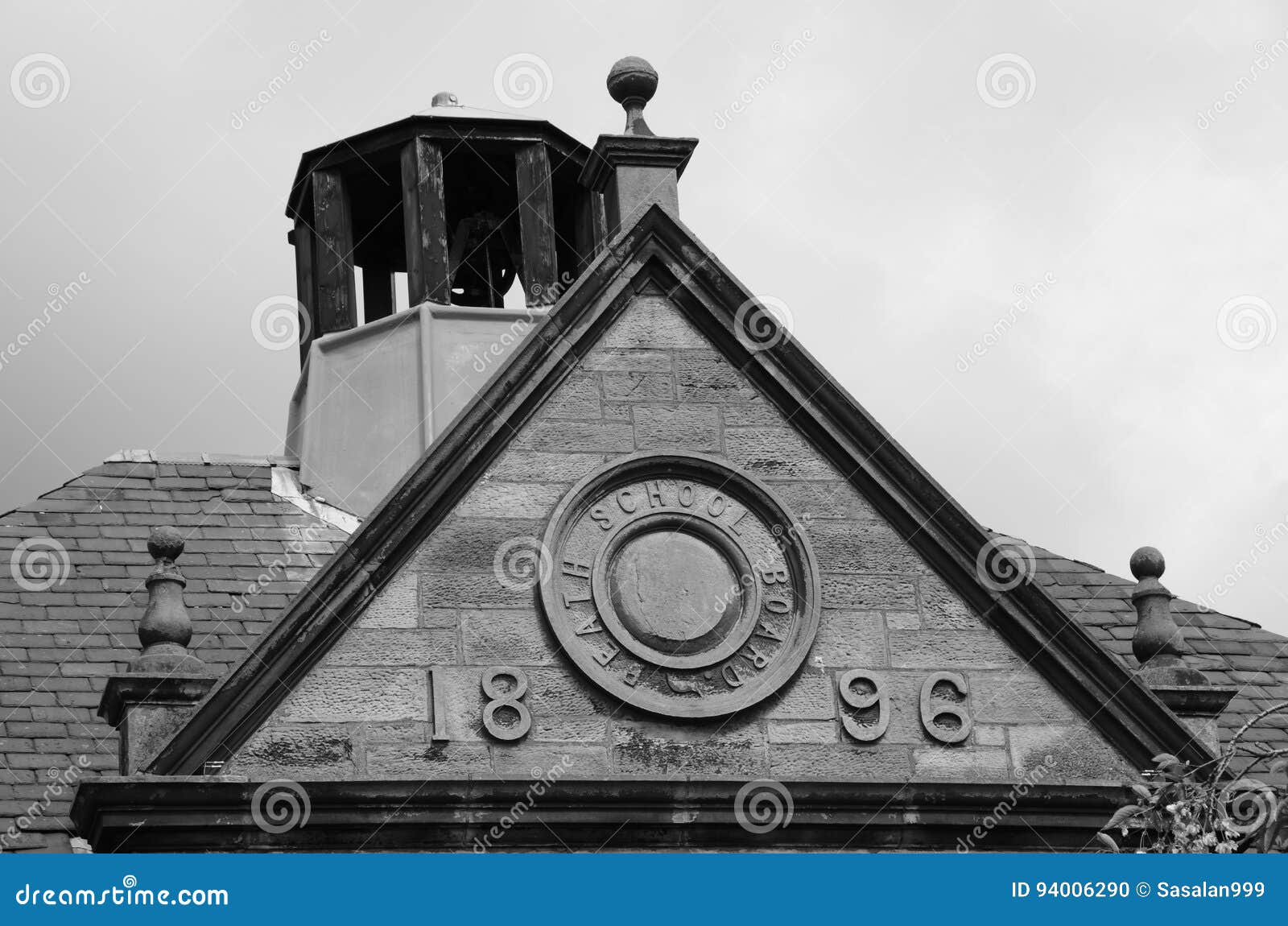 School Bell stock photo. Image of date, building, roof - 94006290