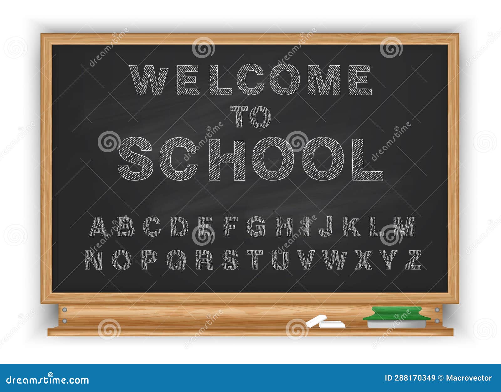 Blackboard Alphabet Vector Illustration | CartoonDealer.com #23454452