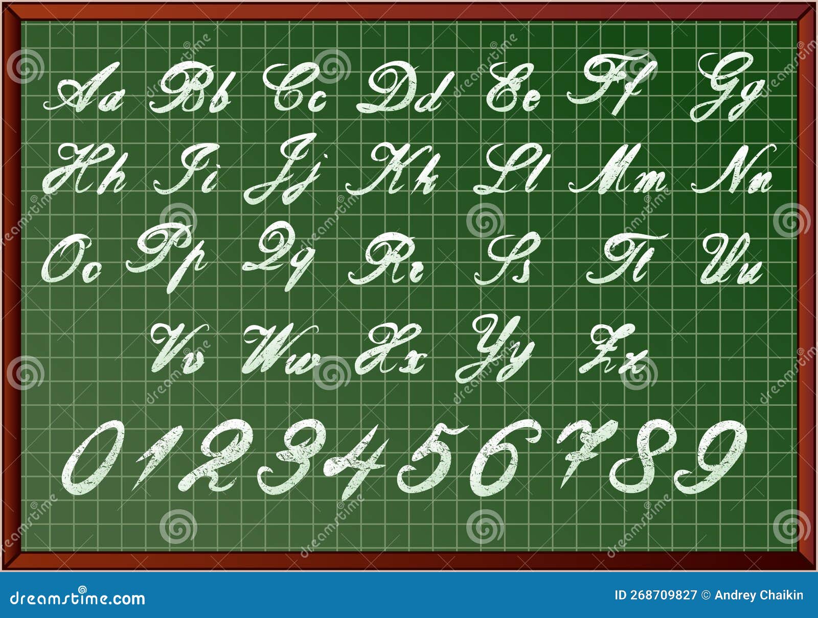 School Blackboard with Alphabet. Stock Vector - Illustration of square ...