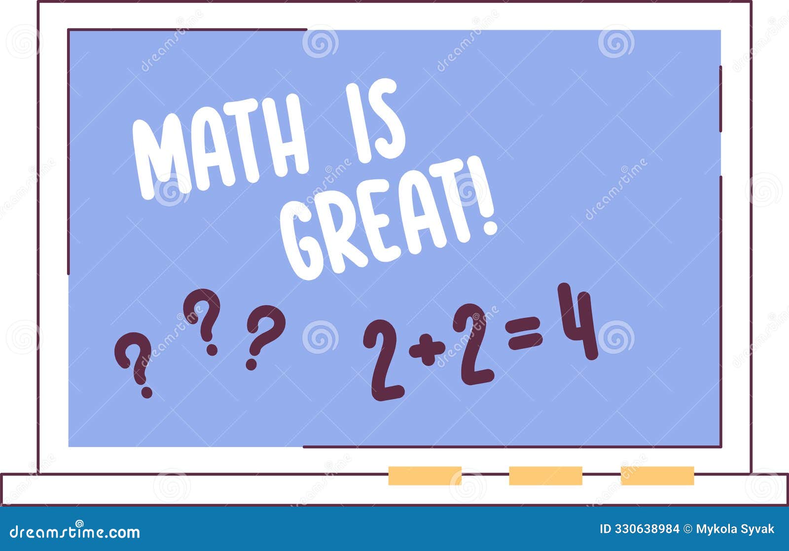 School Blackboard with Math Stock Illustration - Illustration of ...