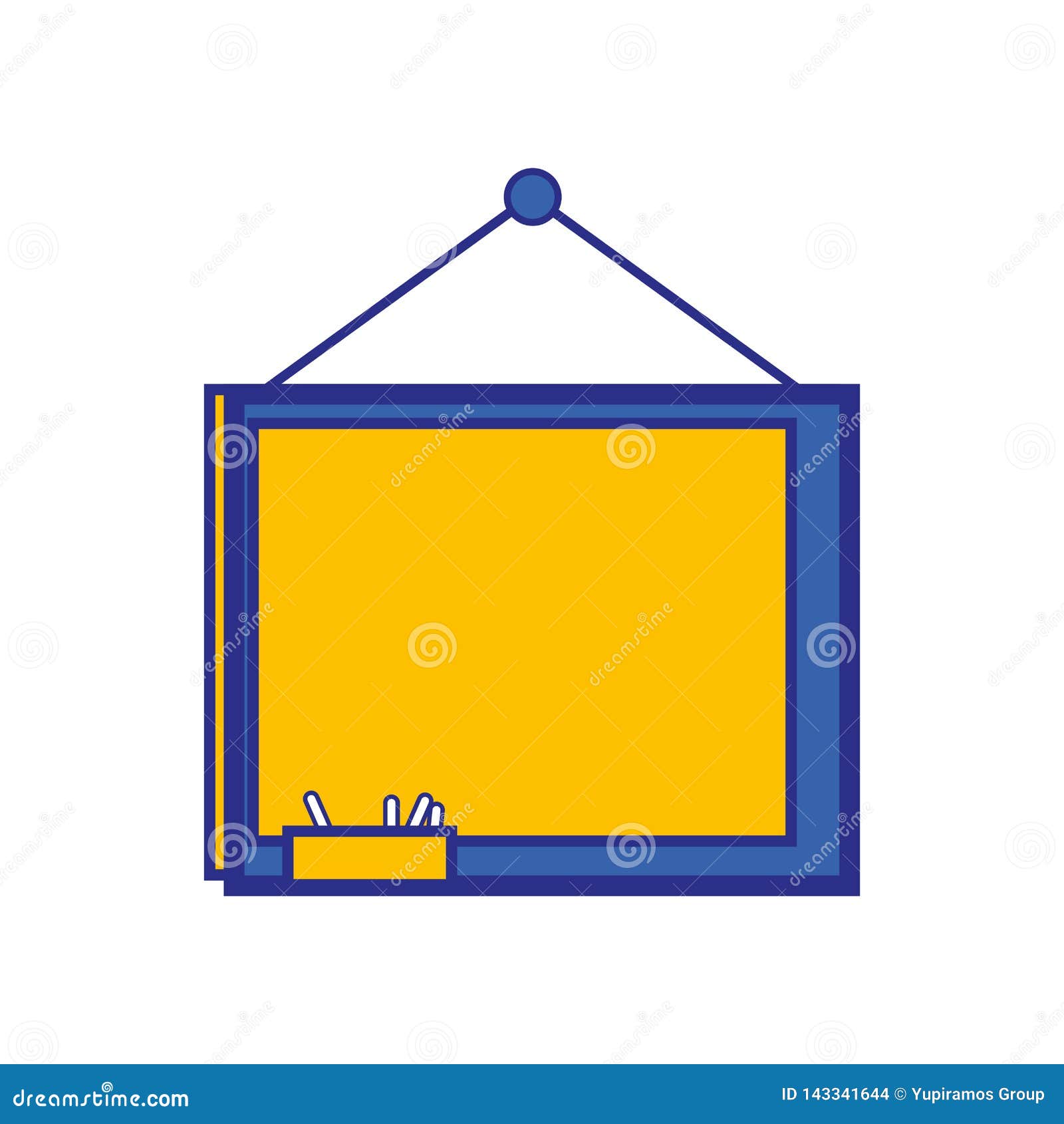 School Blackboard with Wood Frame Design Stock Vector - Illustration of ...