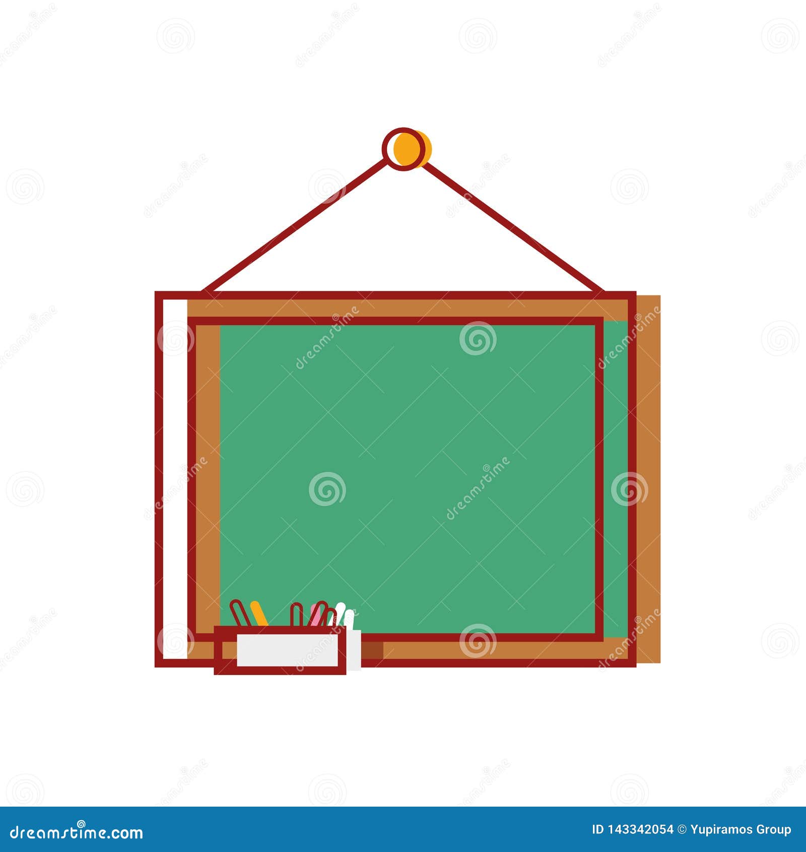 School Blackboard with Wood Frame Design Stock Vector - Illustration of ...