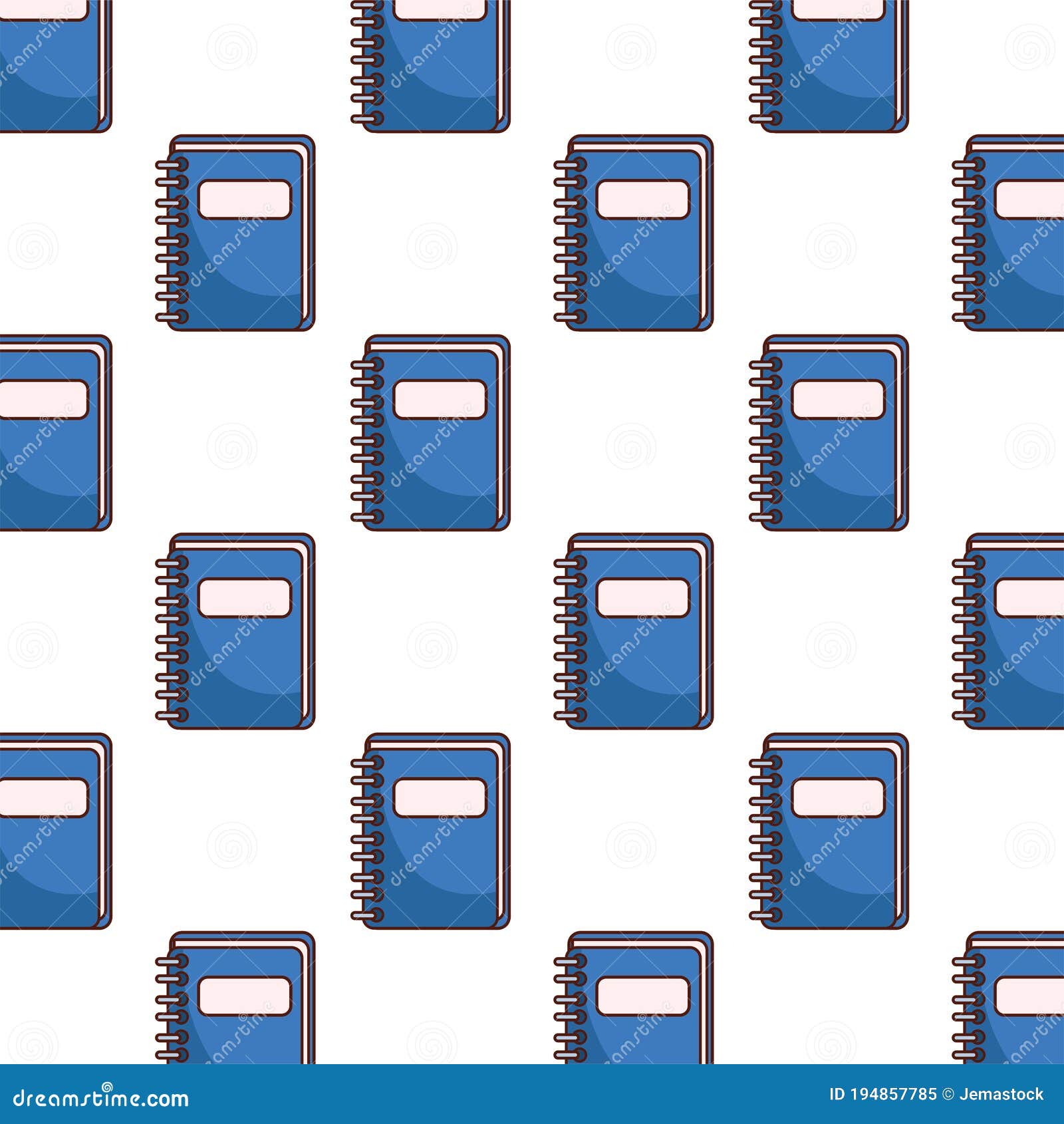 School Blue Notebooks Background Vector Design Stock Vector ...