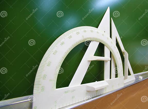 School Board Chalk and Drawing Instruments Stock Photo - Image of ruler ...