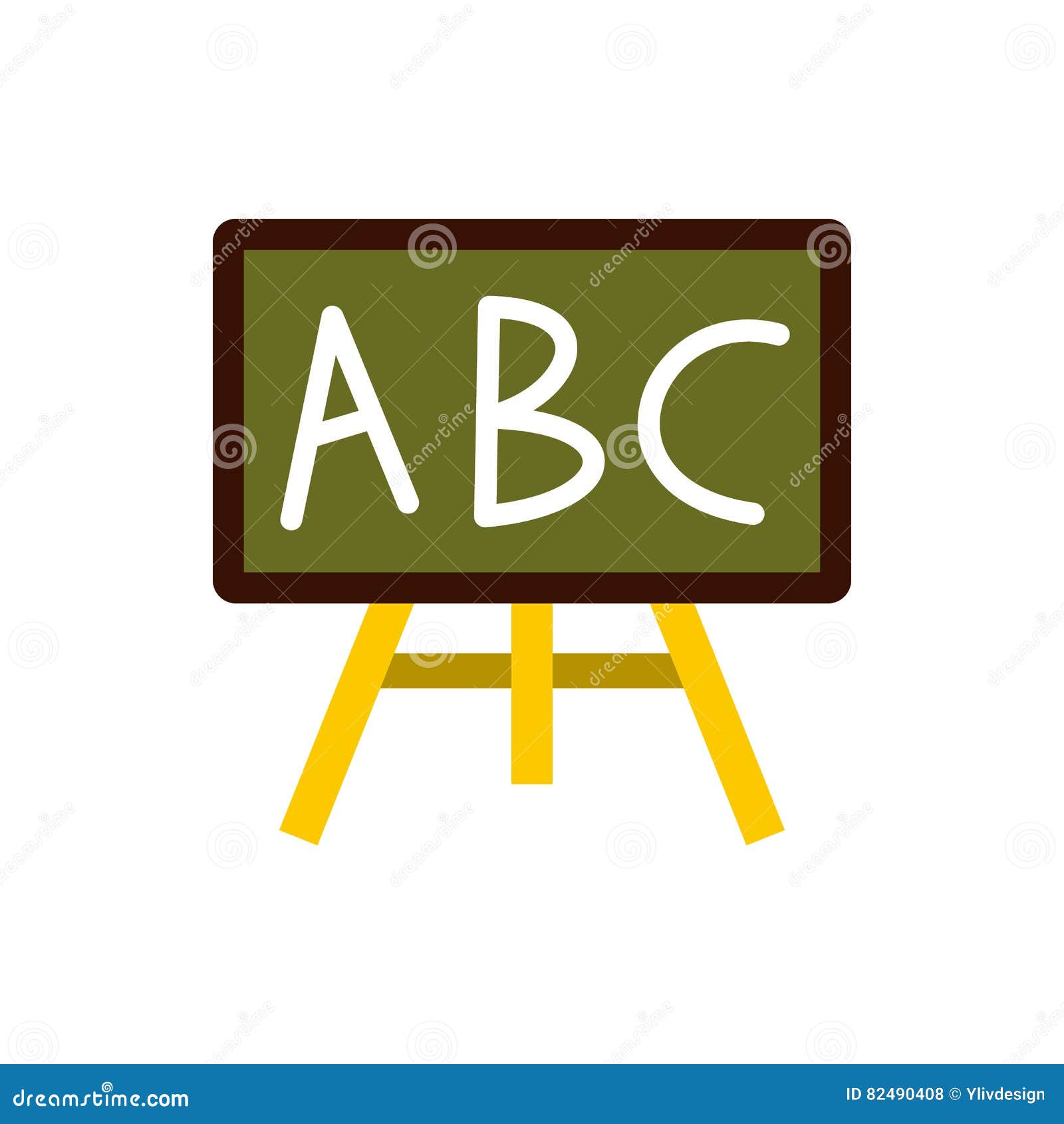 School Board Icon, Flat Style Stock Vector - Illustration of billboard ...