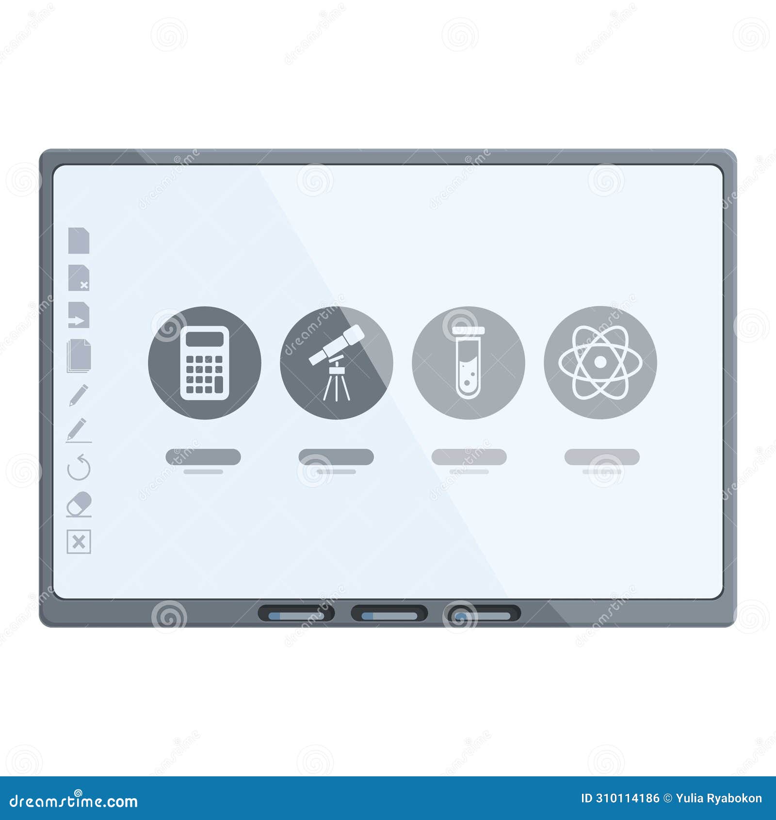 School Board Learning Icon Cartoon Vector. Media Visual Stock Vector ...