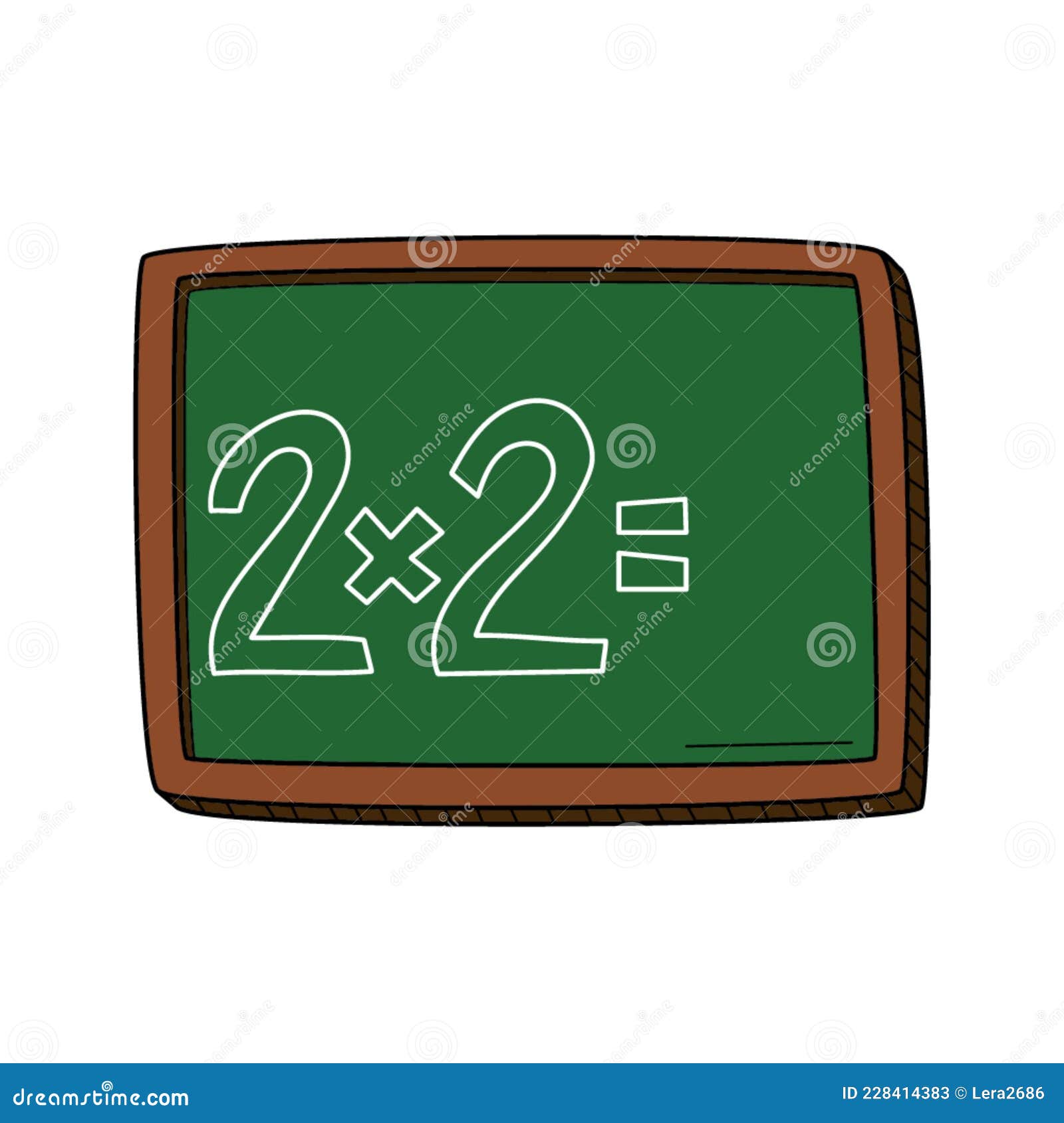 A School Board with a Task. Doodle Style. Mathematics. Hand-drawn ...