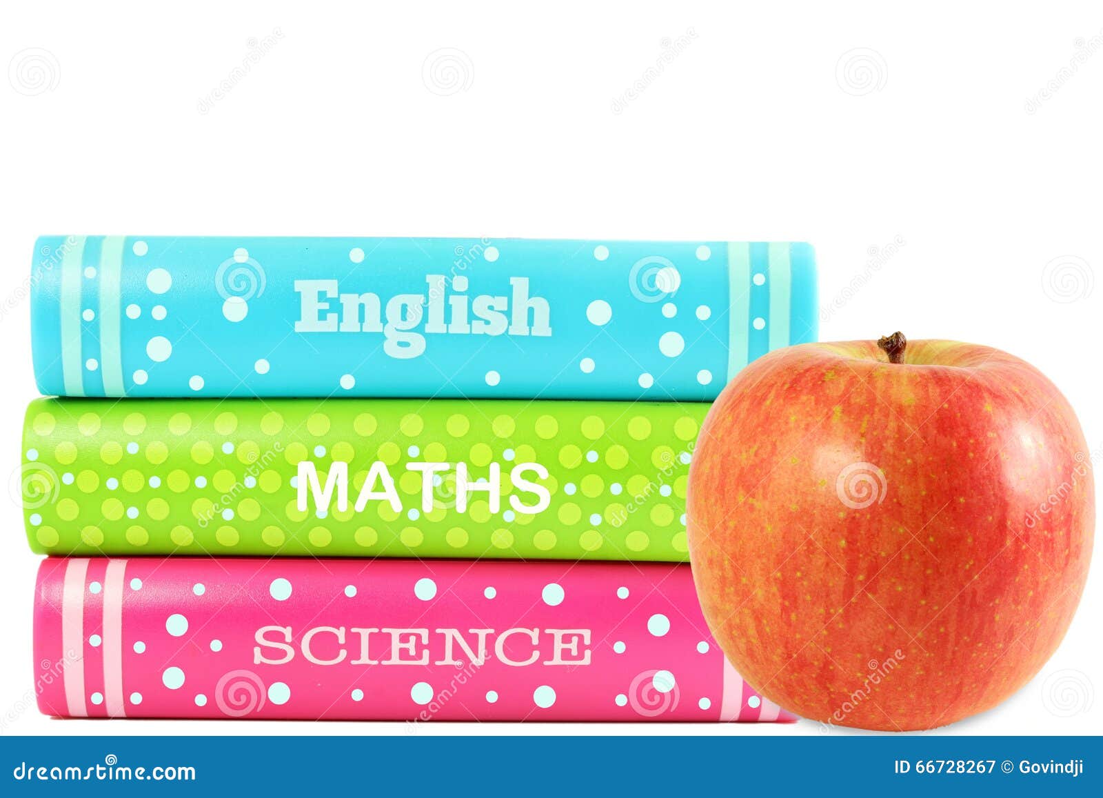 School Books with Apple Back To School Stock Image - Image of classics ...