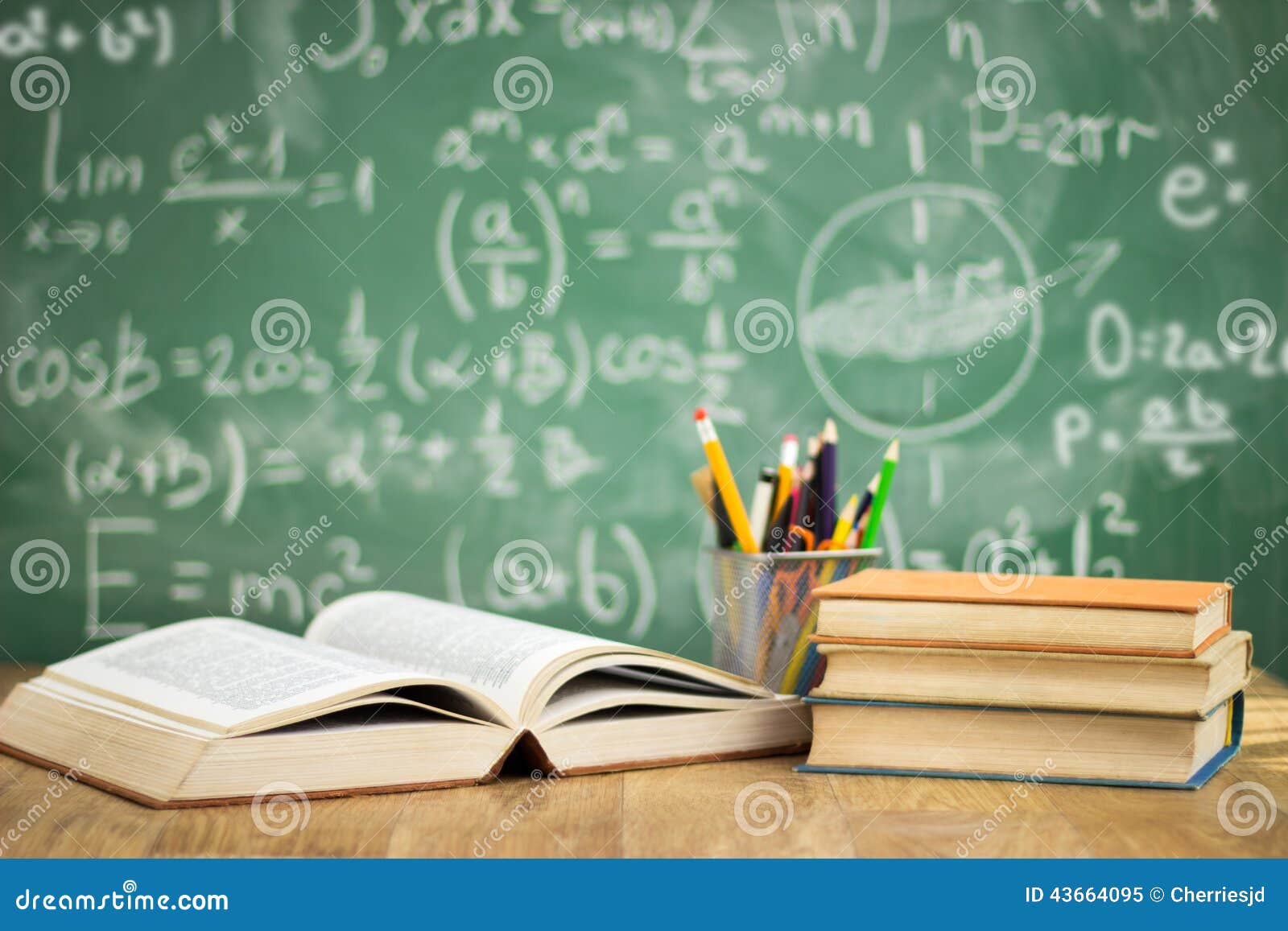 School books on desk stock image. Image of homework, books - 43664095