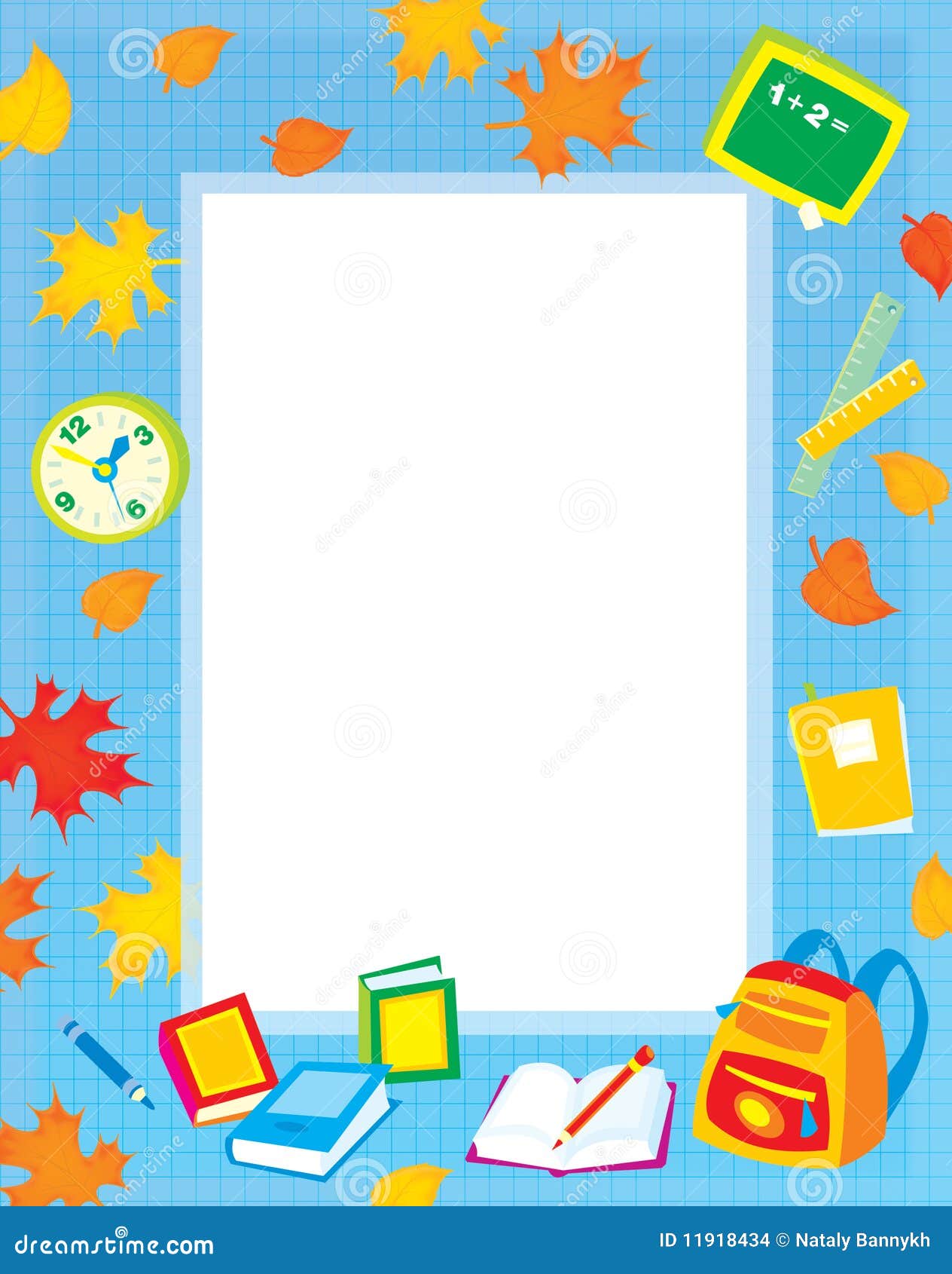 School Border For Your Photo And Text Stock Images - Image: 11918434