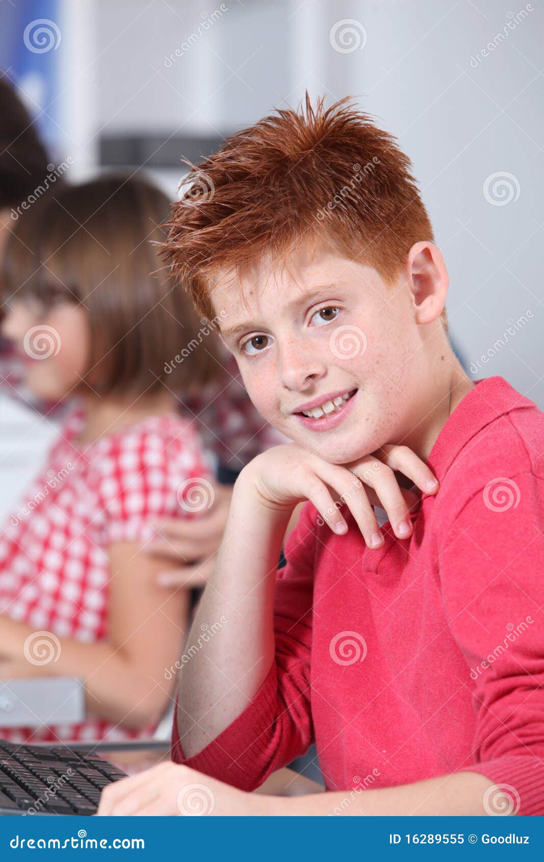 School boy stock image. Image of classroom, internet - 16289555