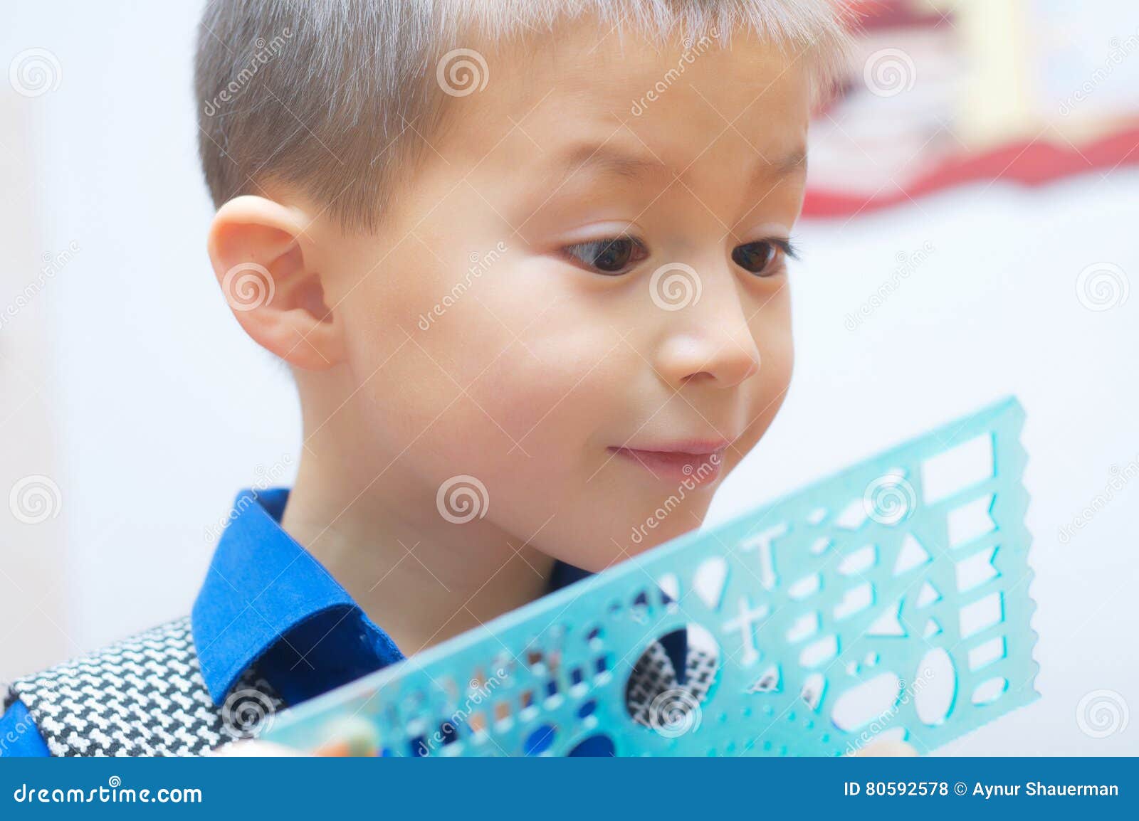 School Boy Amazed with School Stuff Stock Photo - Image of junior ...