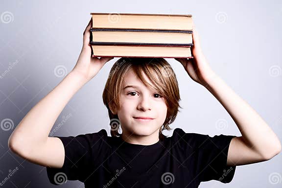 School boy with books stock photo. Image of books, student - 37711904