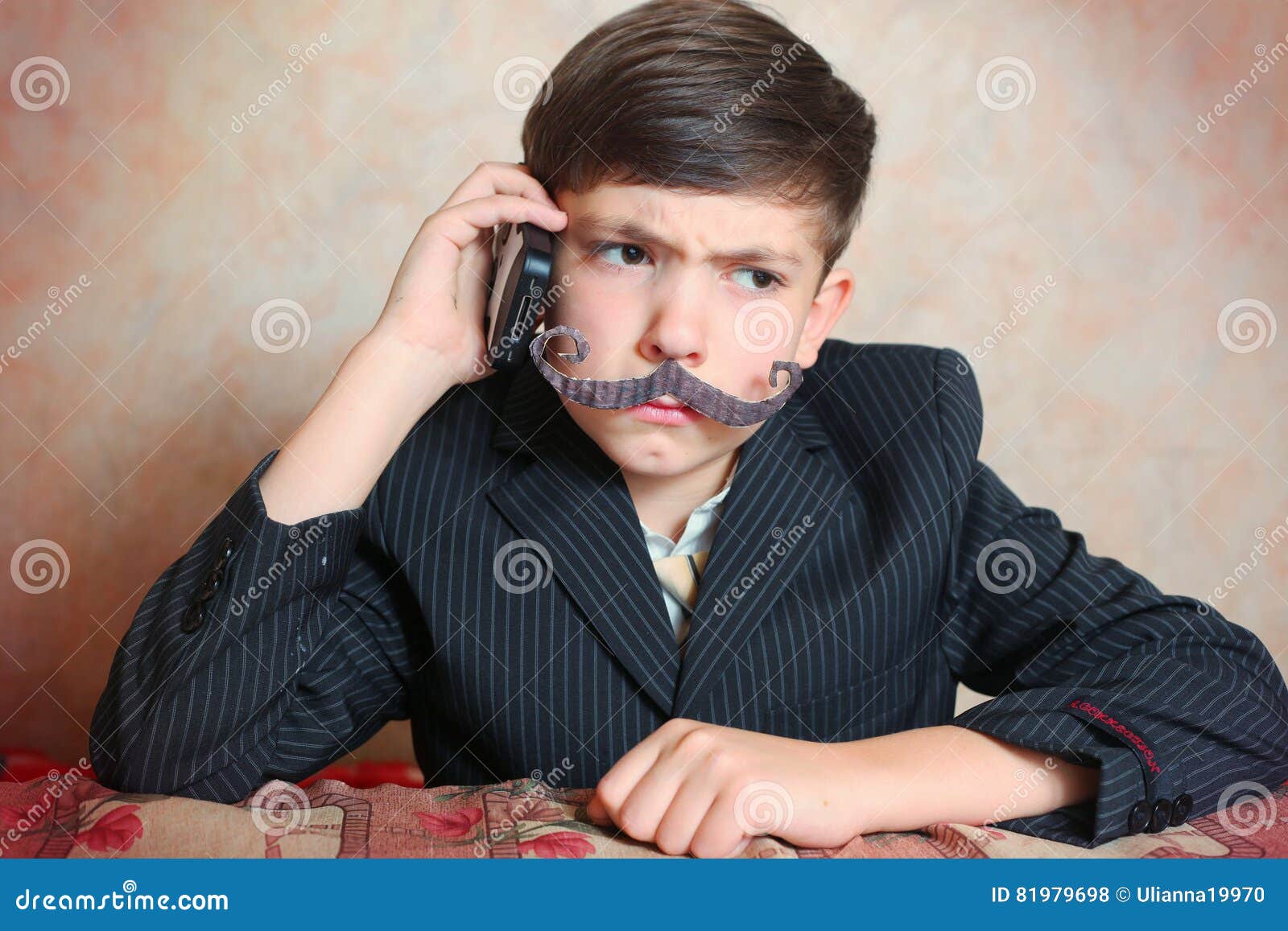School Boy in Businessman Suit Stock Photo - Image of manager, angry ...