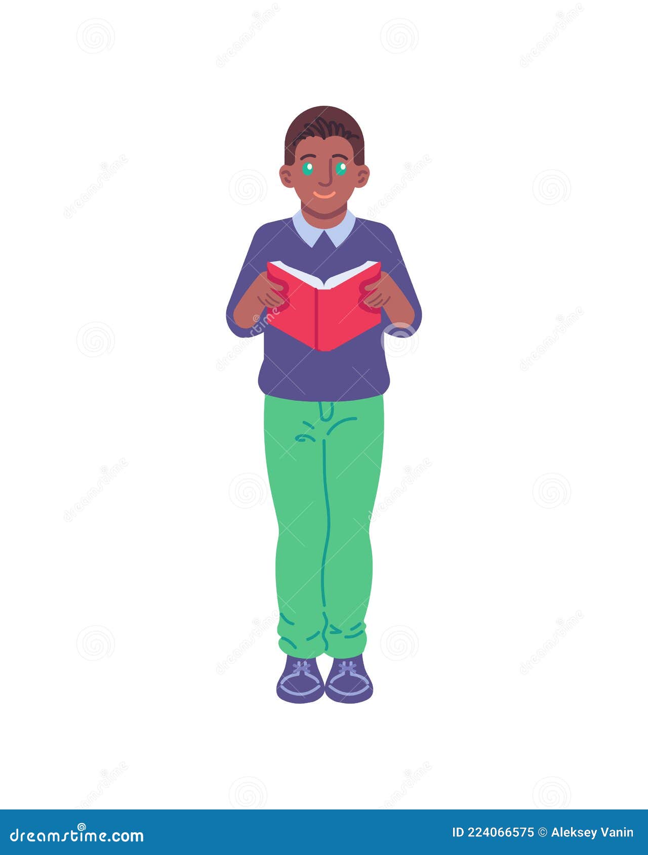 School Boy Character Vector Illustration Stock Vector - Illustration of ...