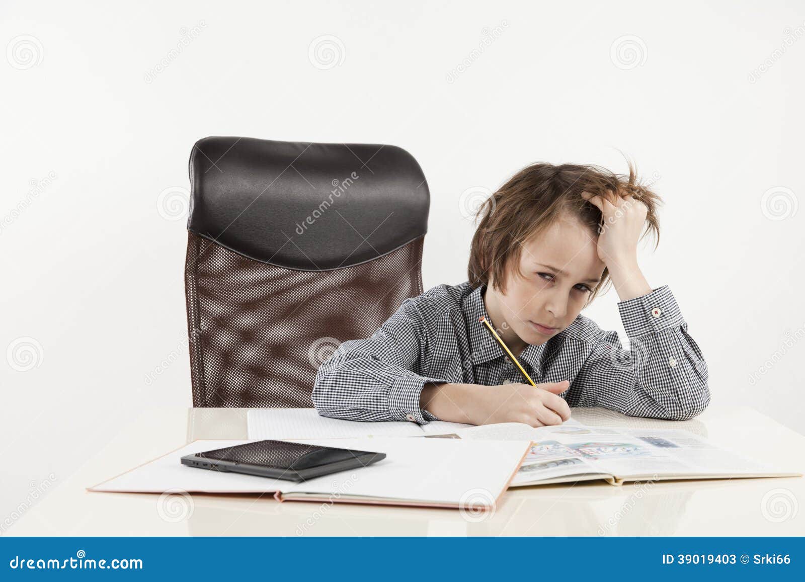 School boy hate learning stock image. Image of math, homework - 39019403