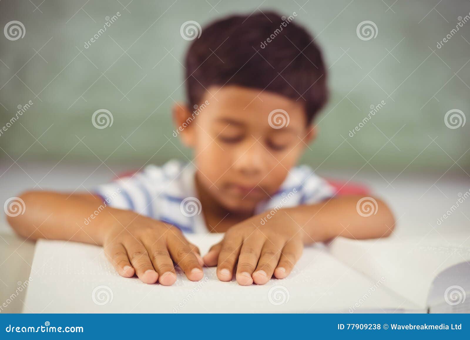 School Boy Memorizing the Lesson in Classroom Stock Photo - Image of ...