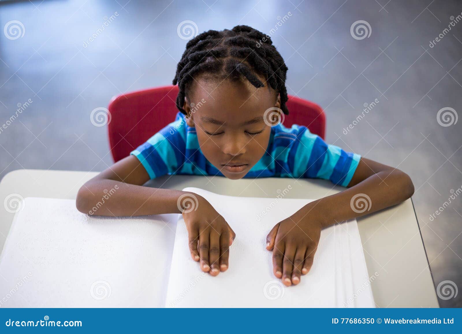 School Boy Memorizing the Lesson in Classroom Stock Photo - Image of ...