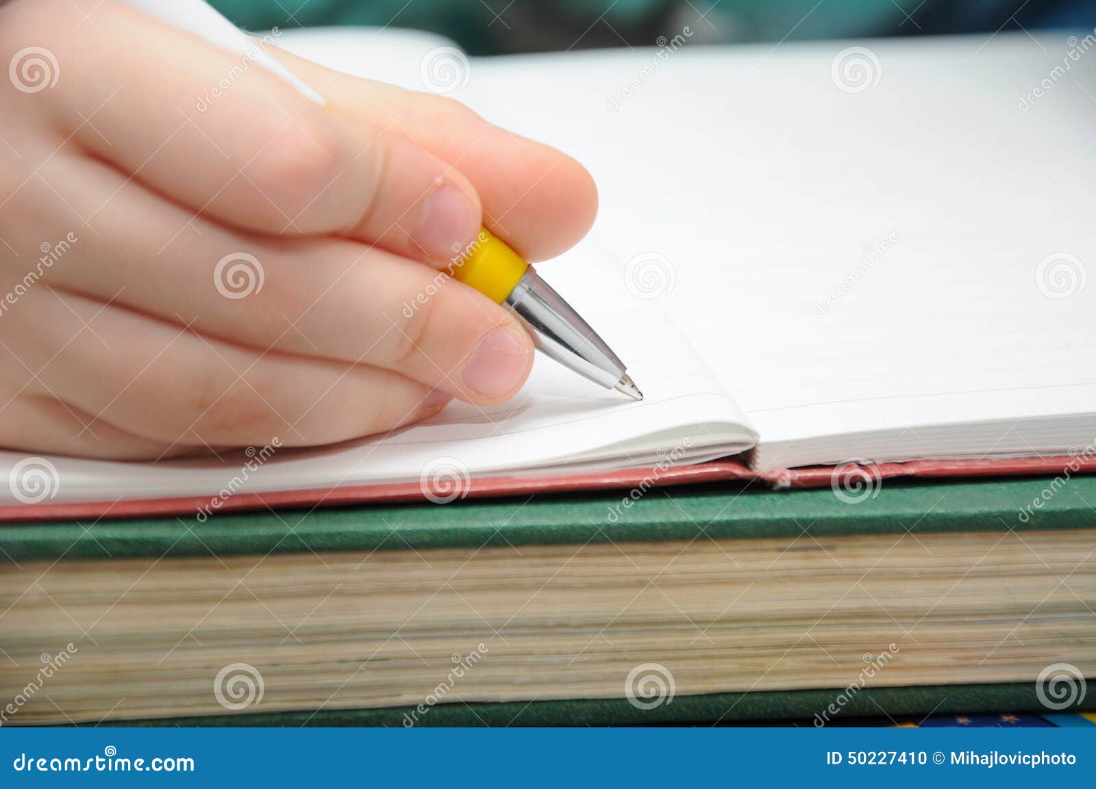 School Boy Prepare To Writte Stock Photo - Image of notebook, tuff ...