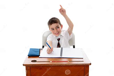 School Boy with Question or Answer Stock Image - Image of answer ...