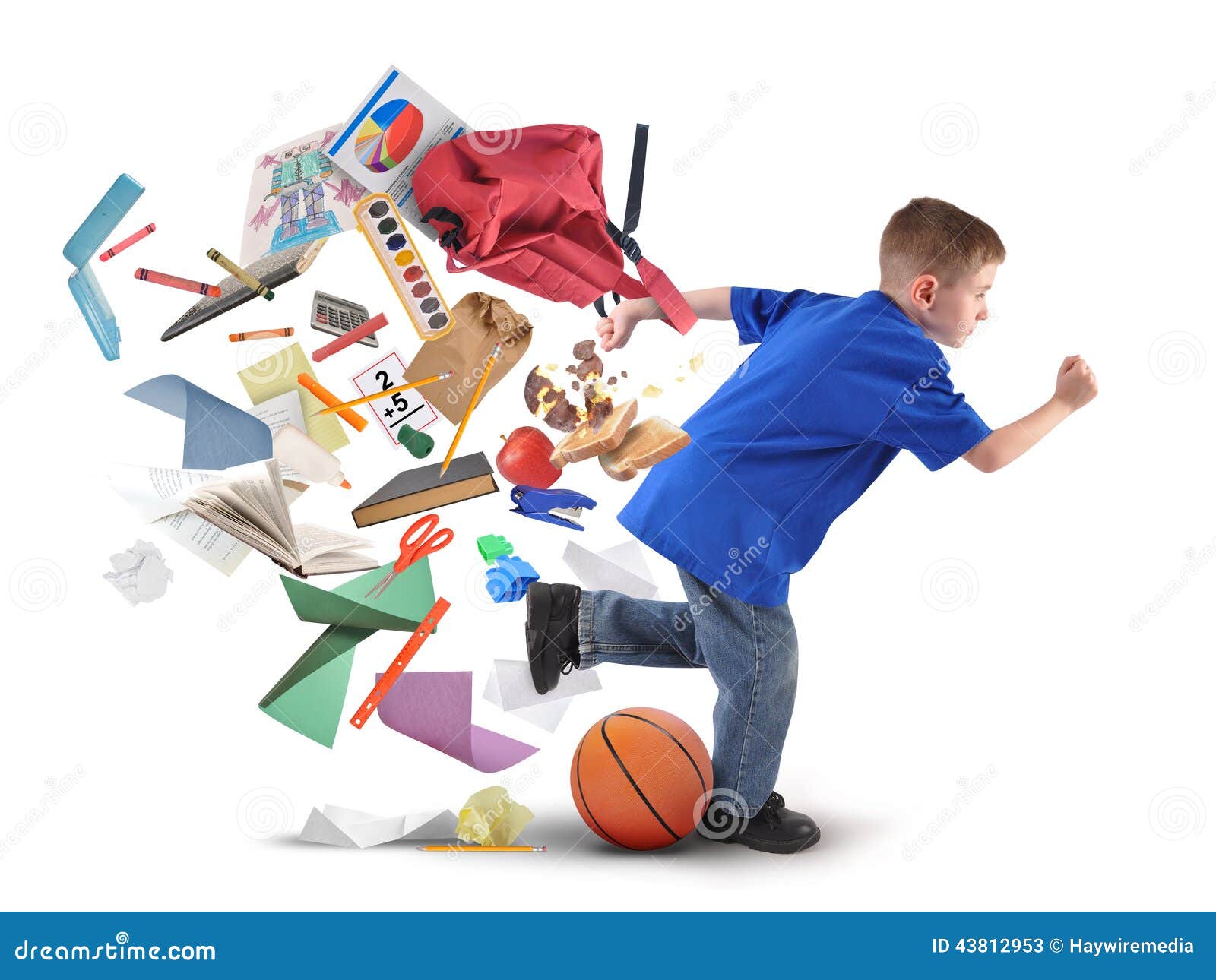 School Boy Running Late with Supplies on White Stock Image - Image of ... School Boy Running Late with Supplies on White Stock Image - Image of ...