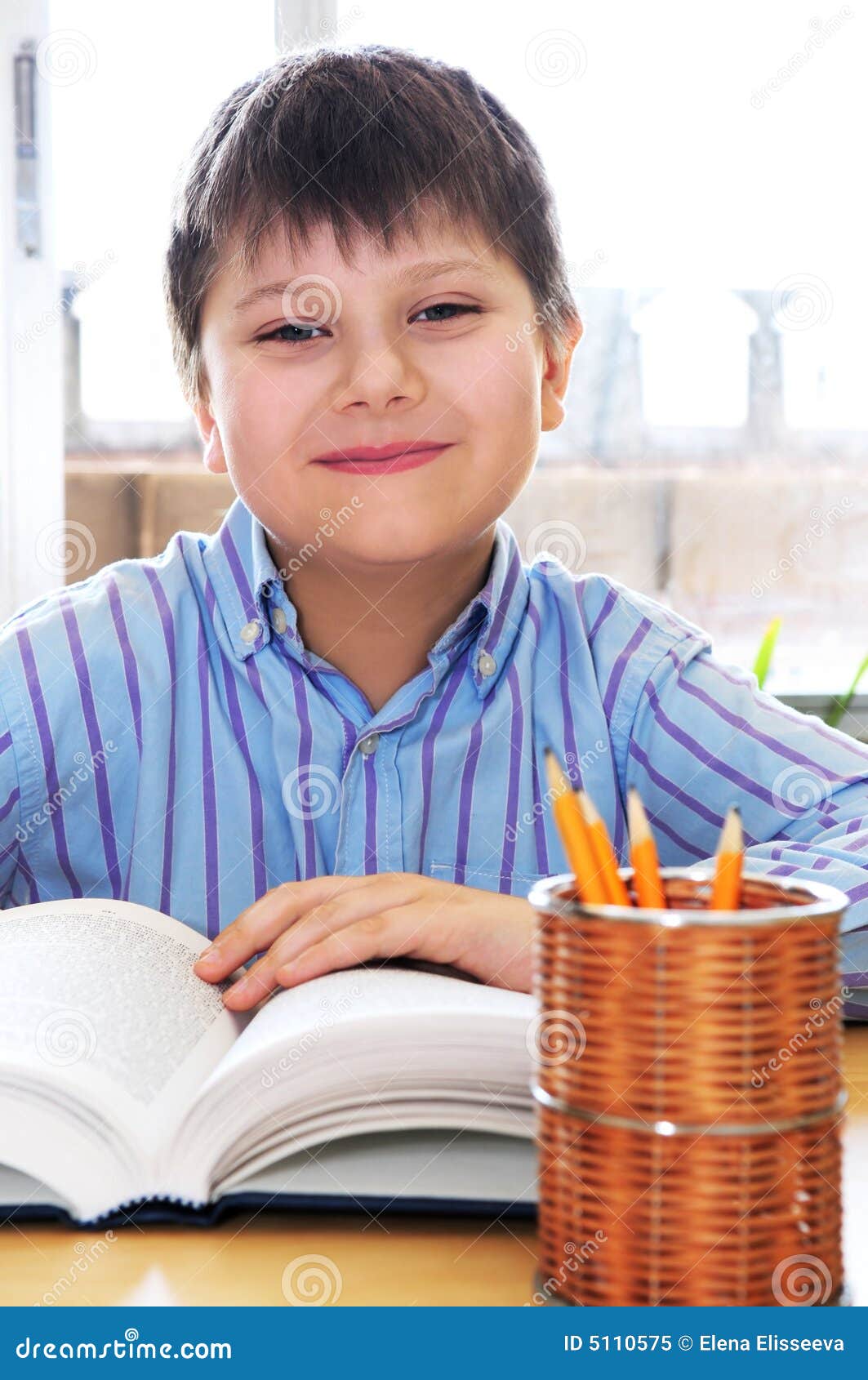School boy studying stock image. Image of indoors, inside - 5110575