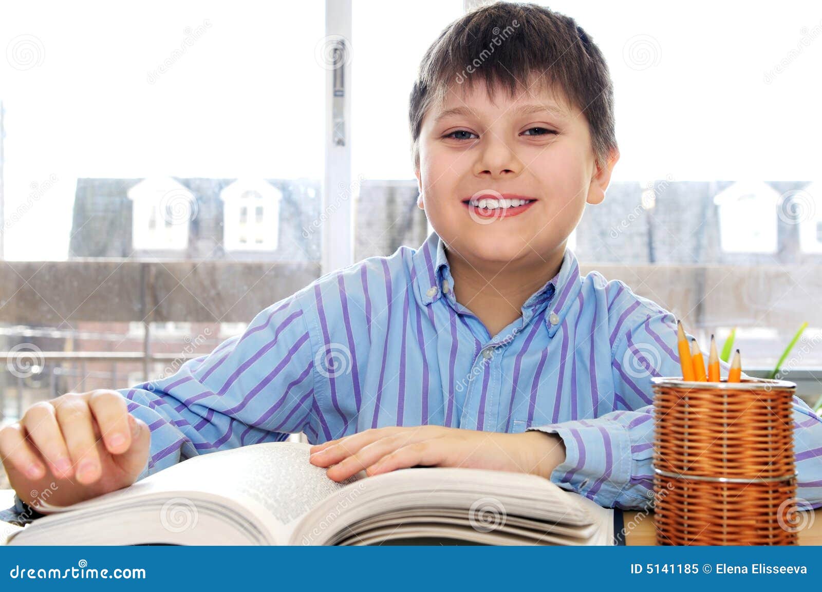 School boy studying stock image. Image of homework, pupils - 5141185