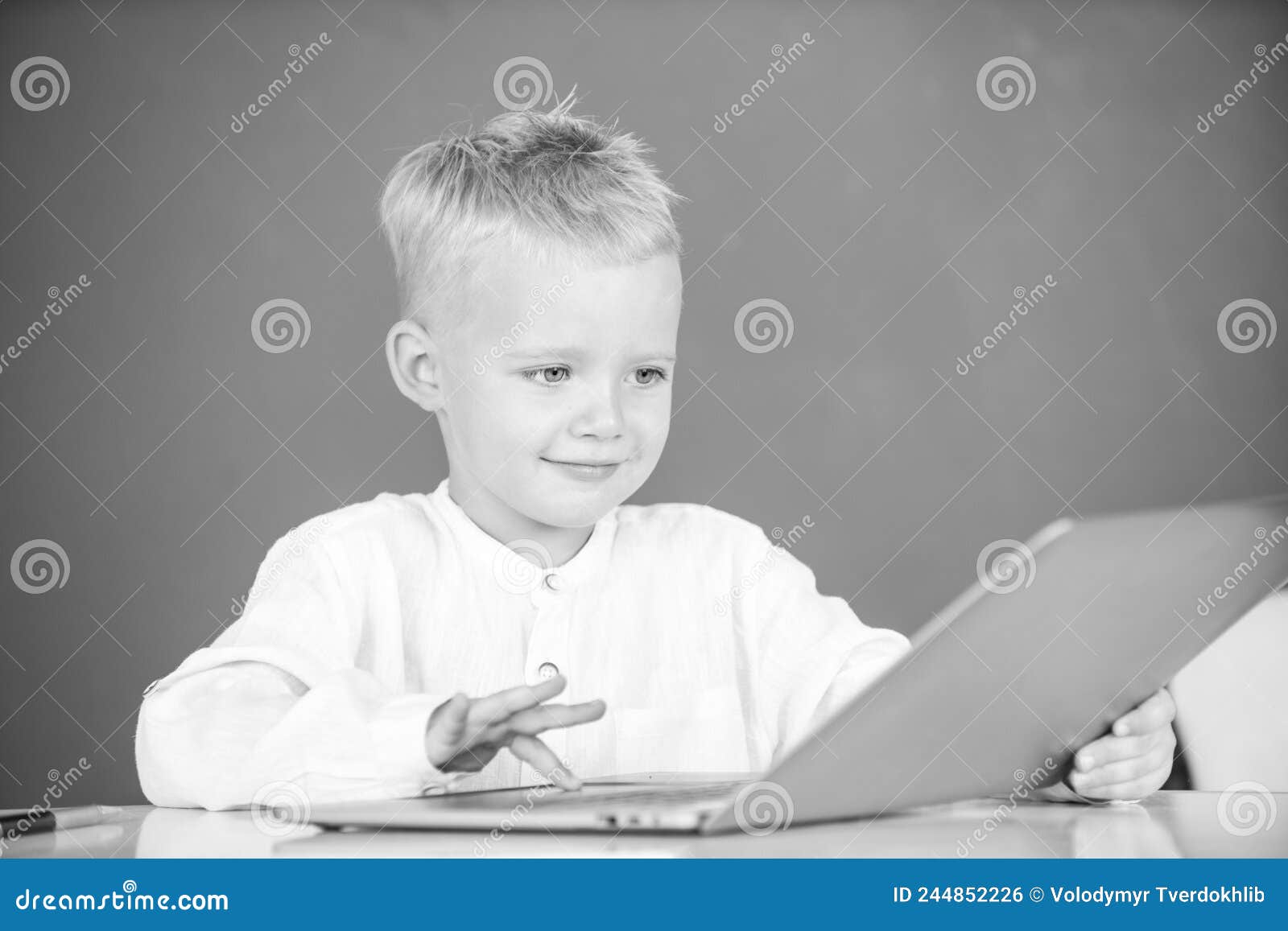 Funny Programmer Man With Keyboard In Front Of Computer Stock Image ...