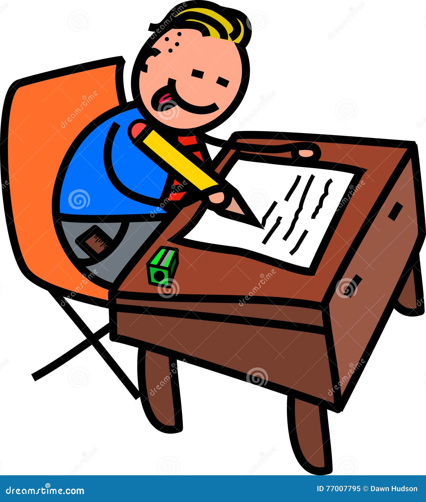 School Boy Test stock illustration. Illustration of lifestyle - 77007795
