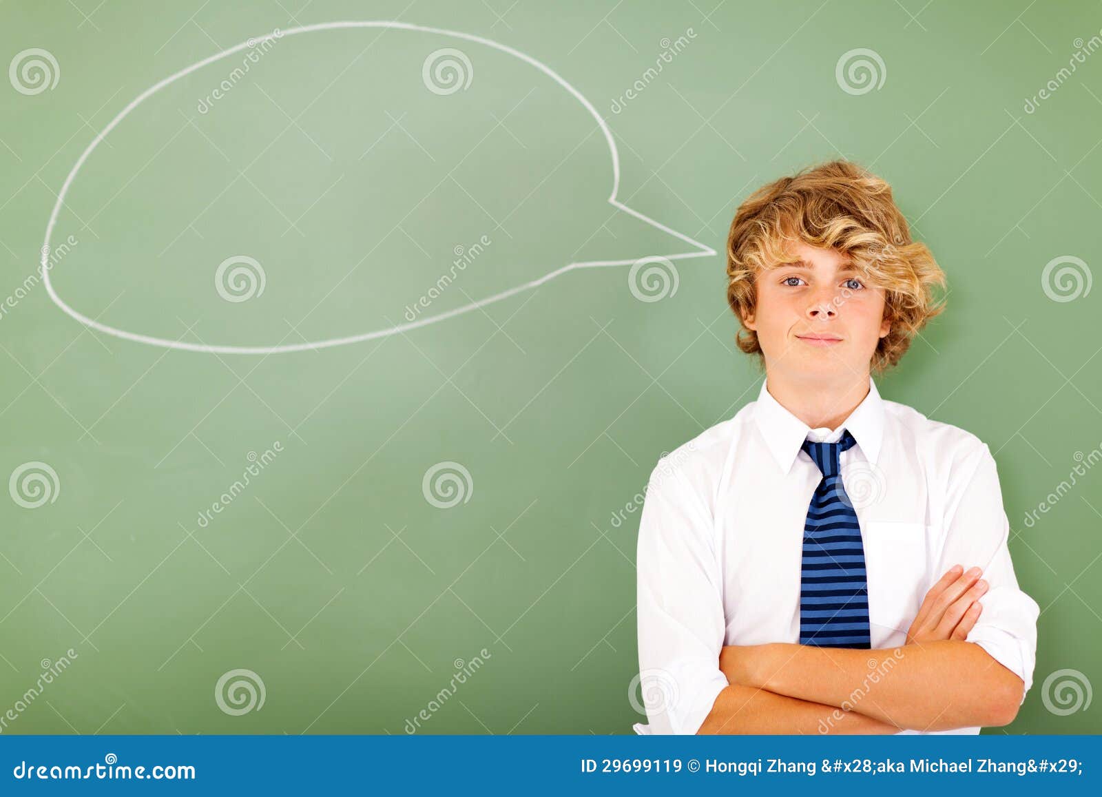 School boy thinking stock image. Image of formal, caucasian - 29699119