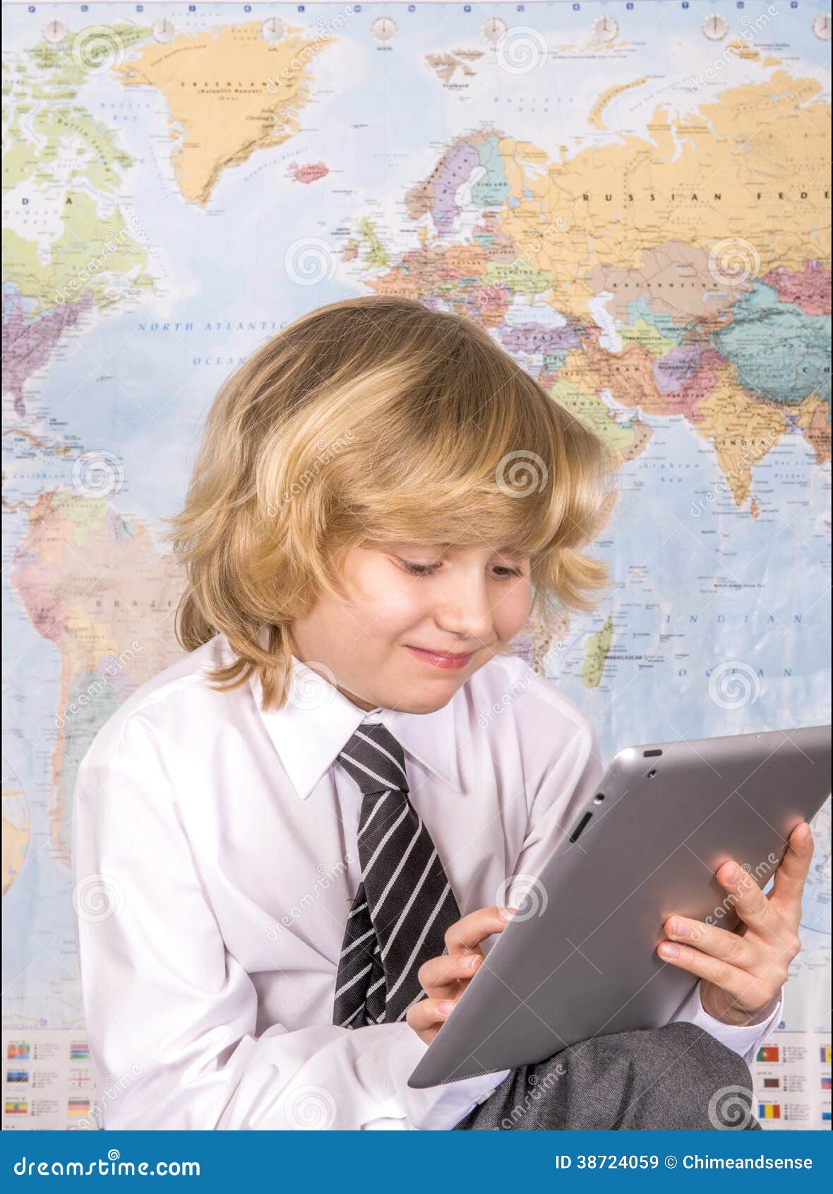 School Boy Working Pc Computer Tablet Stock Photos - Free & Royalty ...
