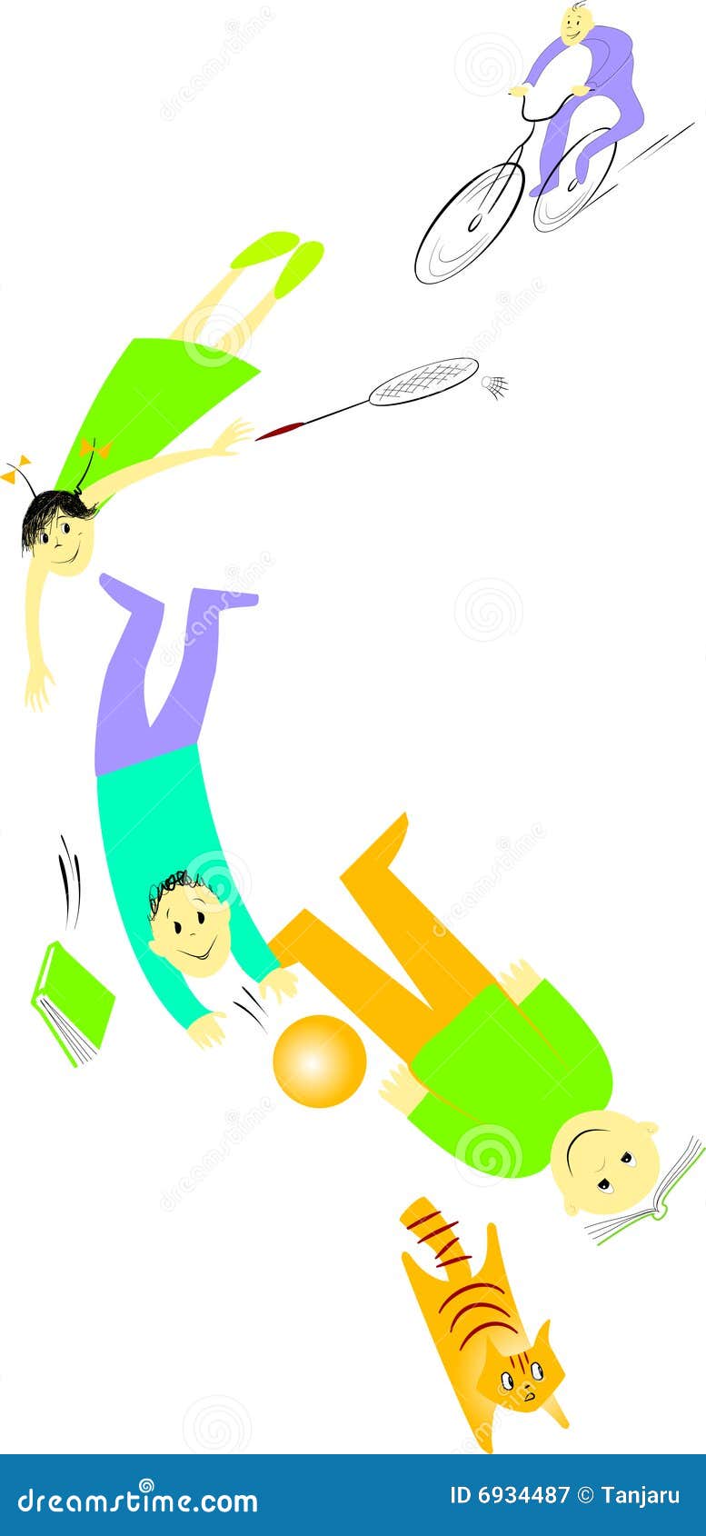 School break - color stock vector. Illustration of shuttlecock - 6934487