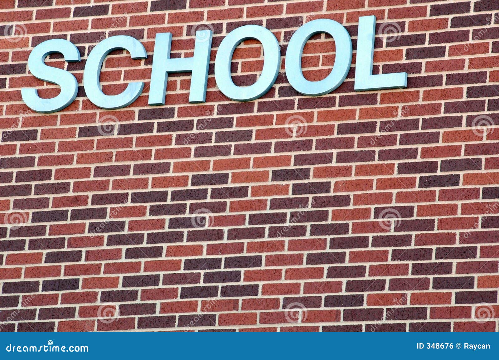 School brick wall stock photo. Image of learn, high, school - 348676