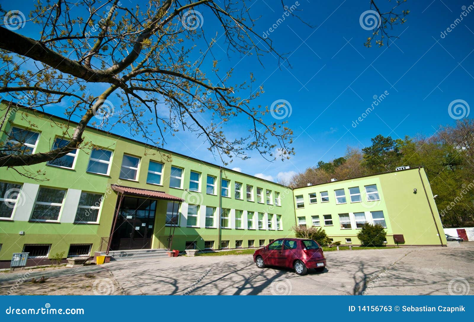 School building stock image. Image of contemporary, outdoor - 14156763