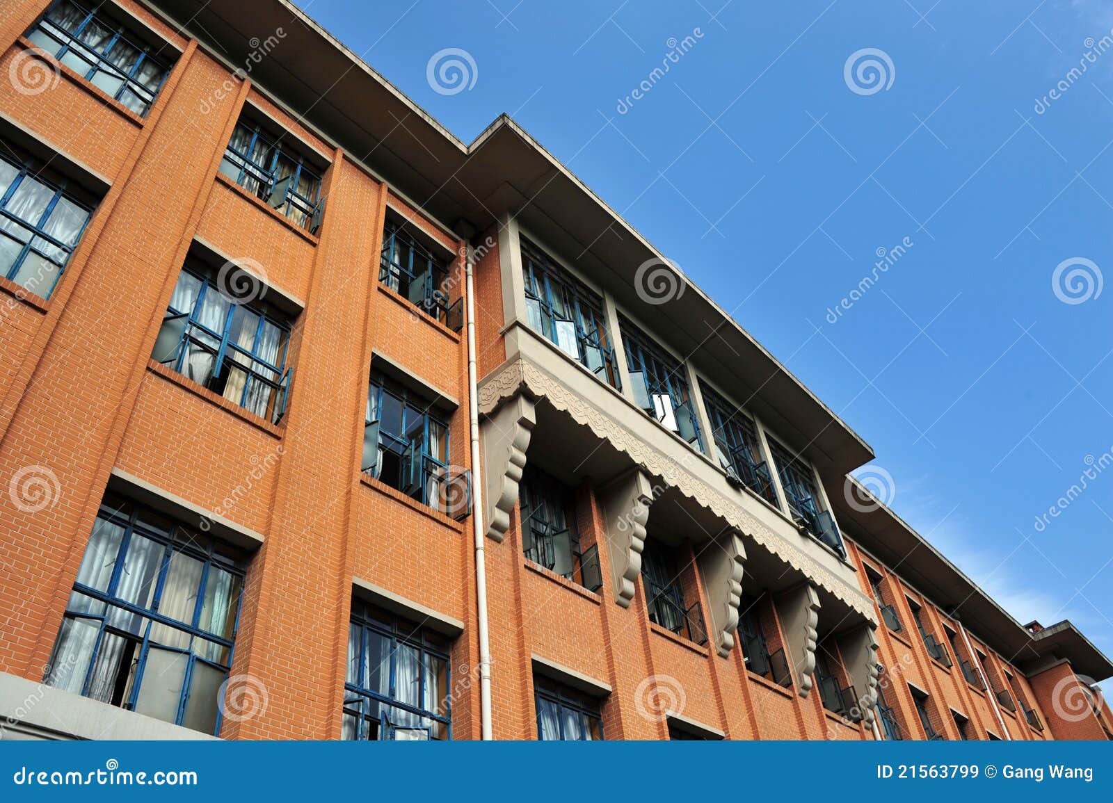 School building stock image. Image of university, orange - 21563799