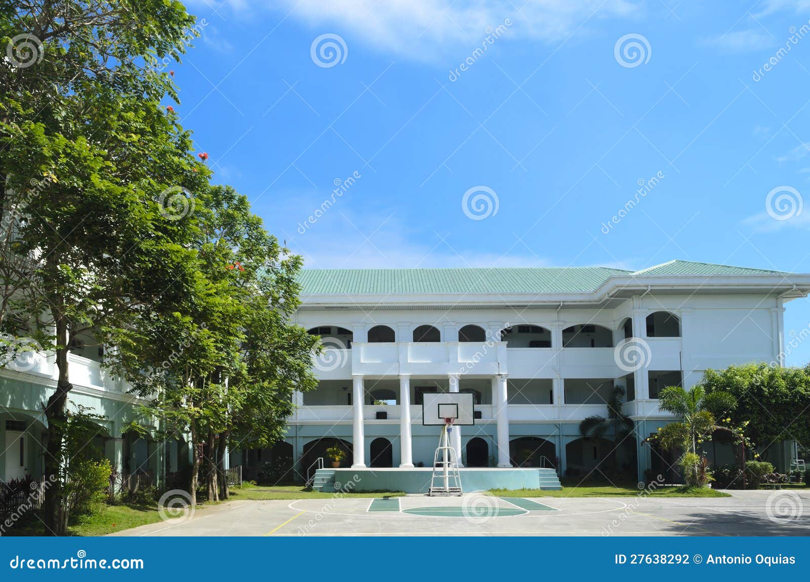 School Building stock photo. Image of structure, court - 27638292