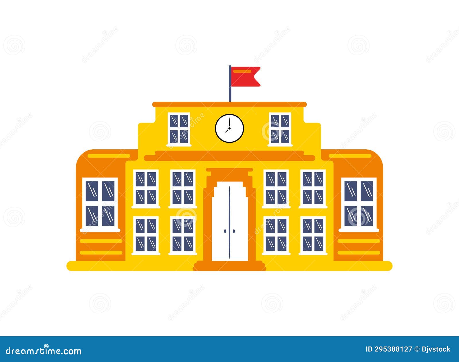 School building education stock vector. Illustration of educate - 295388127