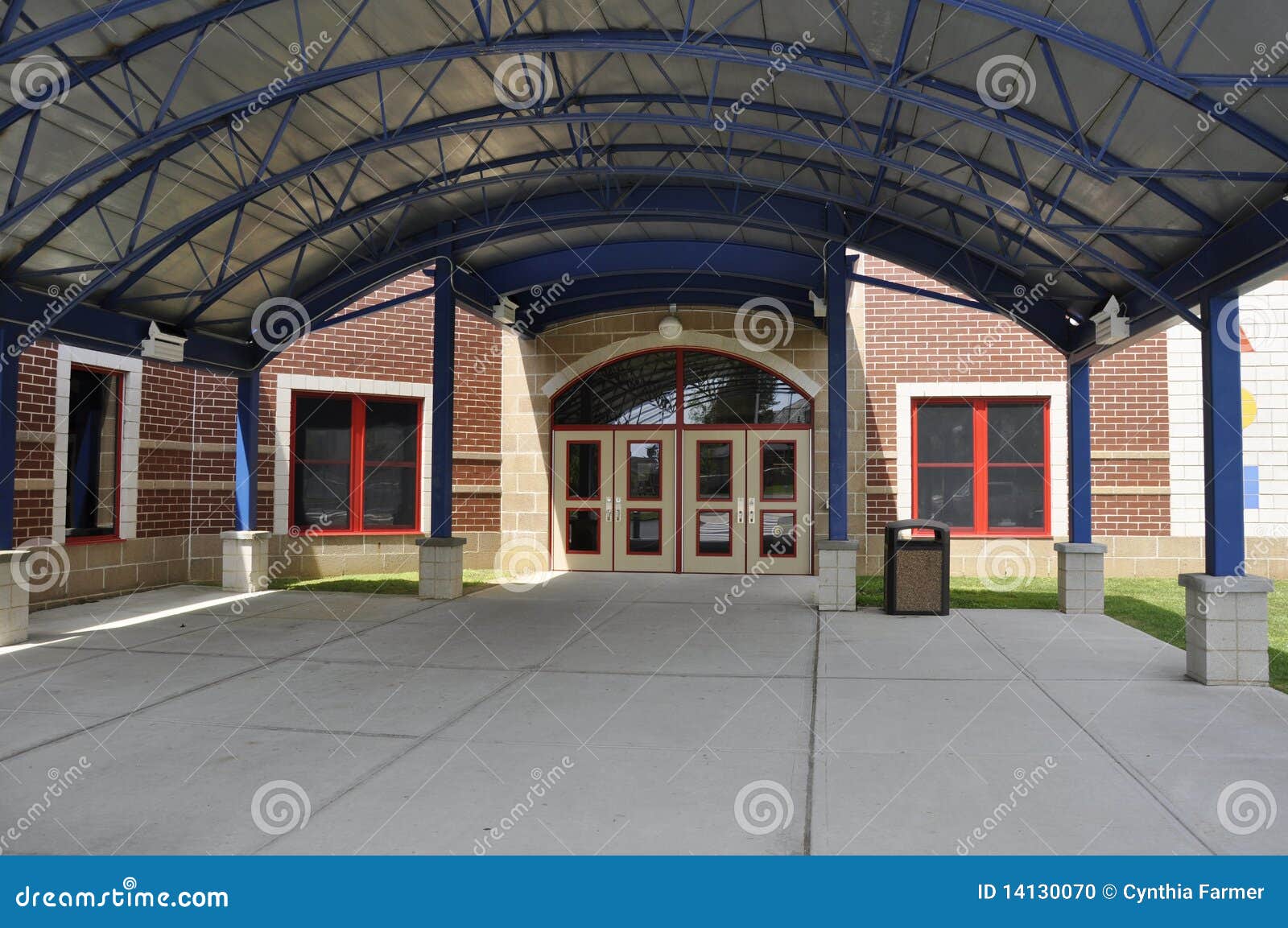 School building entrance stock photo. Image of modern - 14130070