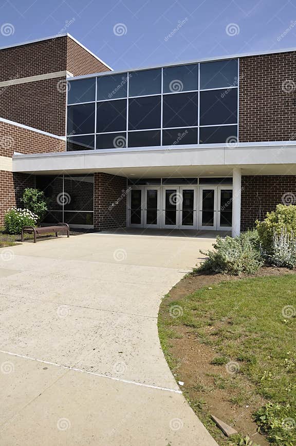School building entrance stock image. Image of exterior - 20160651