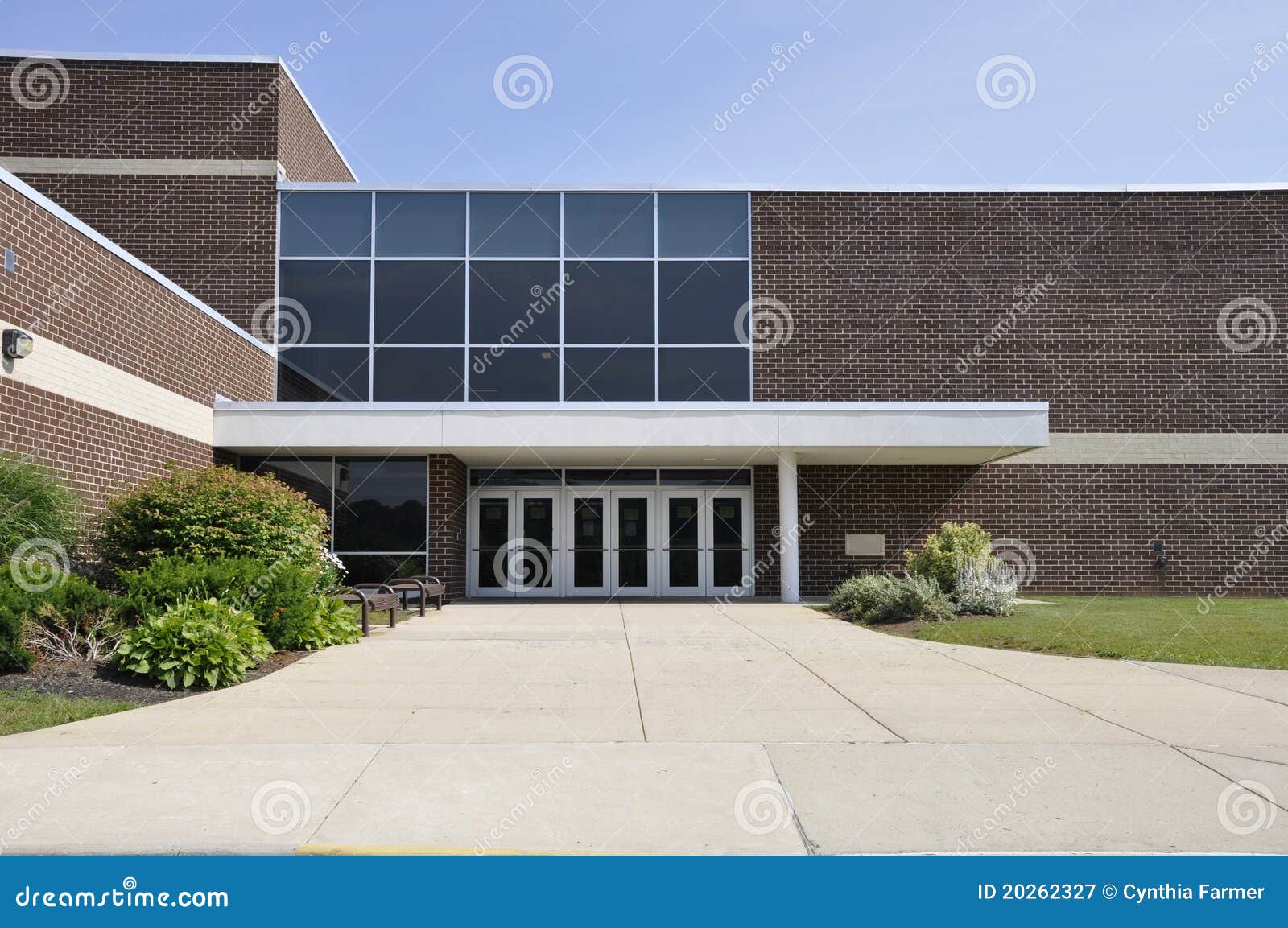 School building entrance stock image. Image of public - 20262327