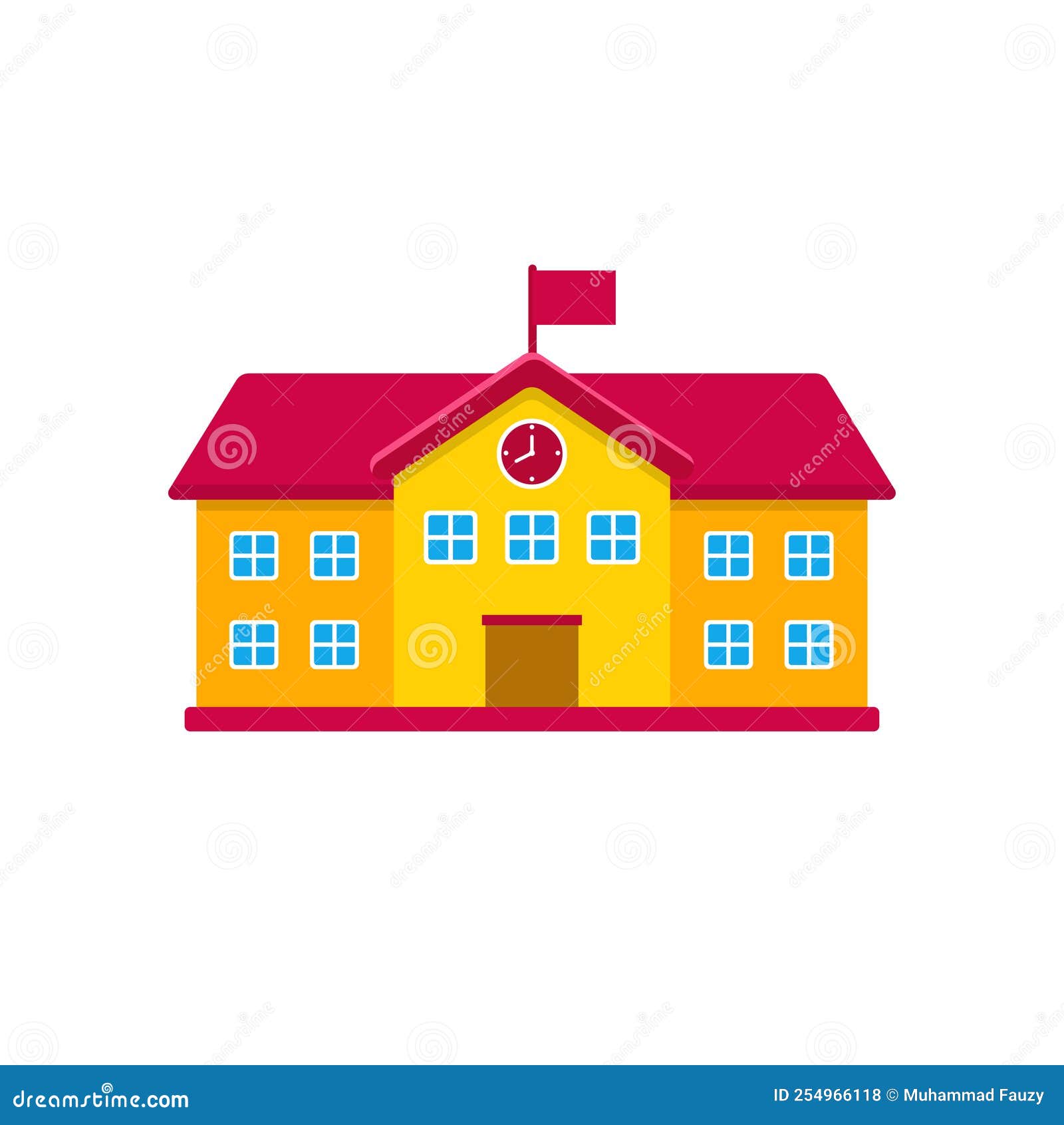 School Building Icon with Flat Style on Isolated Background Stock ... School Building Icon with Flat Style on Isolated Background Stock ...