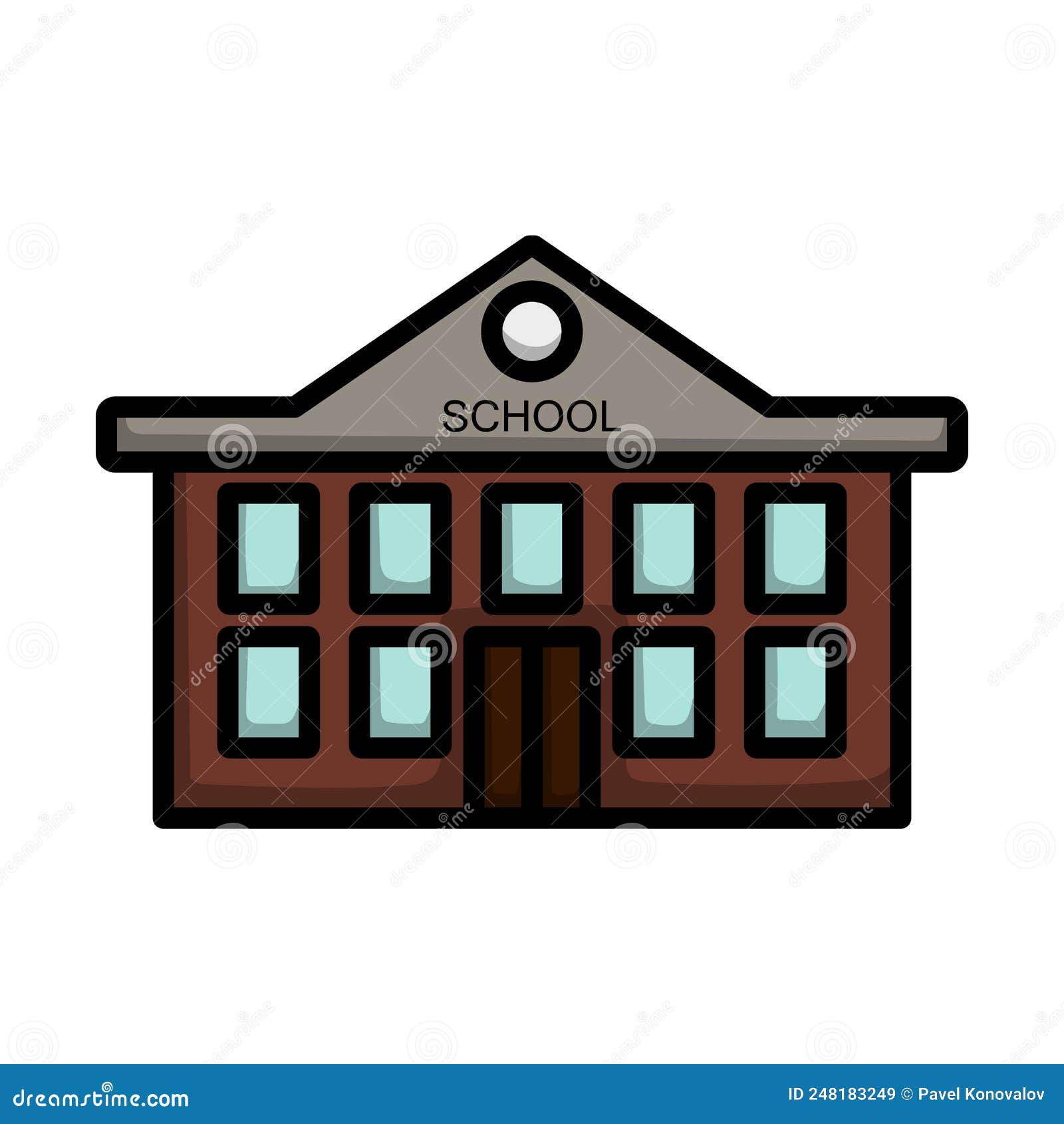 School Building Icon stock vector. Illustration of design - 248183249 School Building Icon stock vector. Illustration of design - 248183249